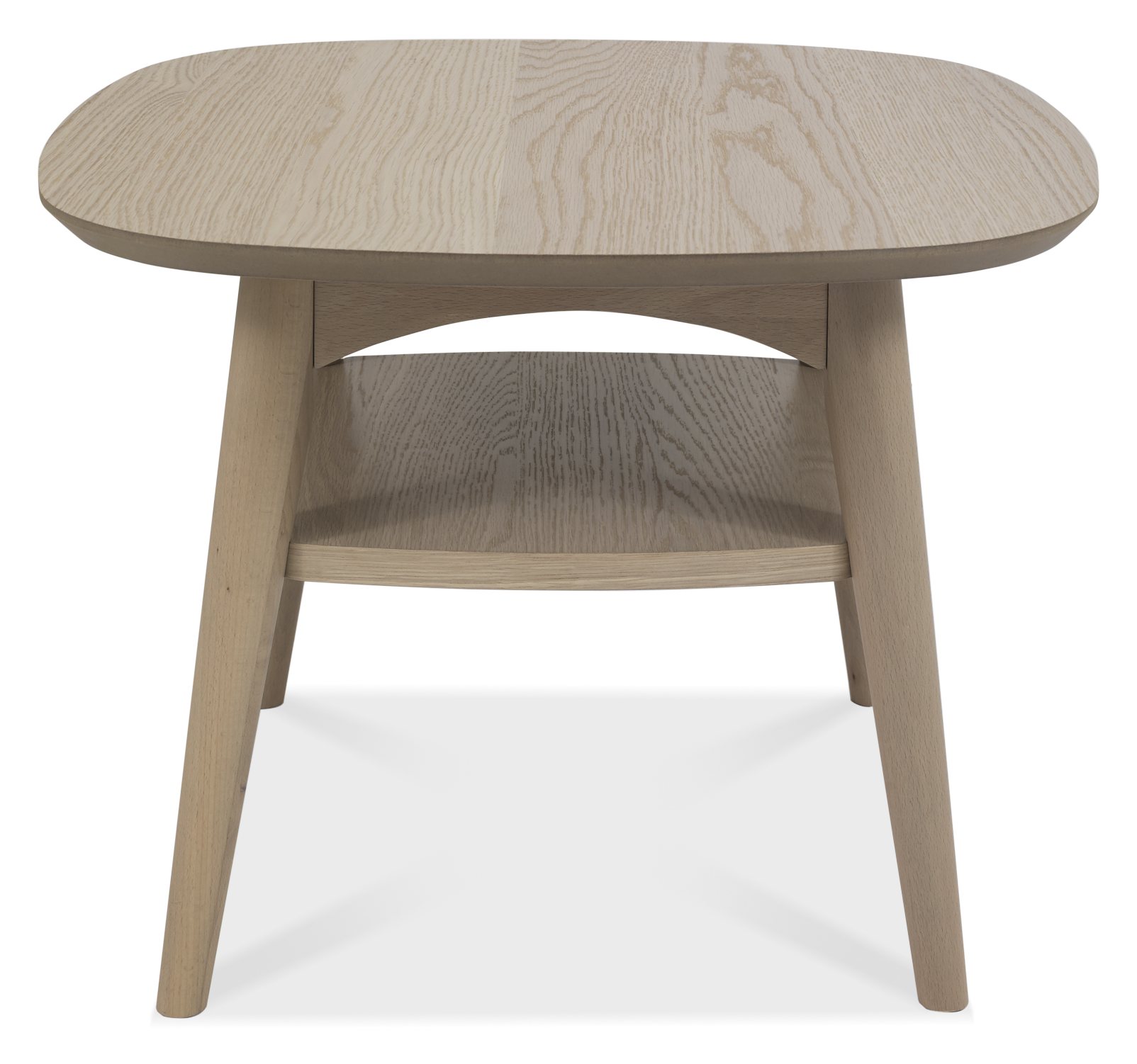 Dansk Scandi Oak Lamp Table With Shelf | Living Room - Bentley Designs
