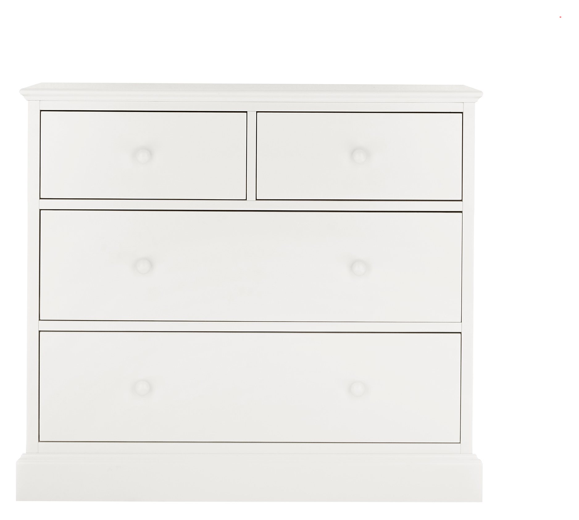 Ashby White 2+2 Drawer Chest | Bedroom Furniture - Bentley Designs