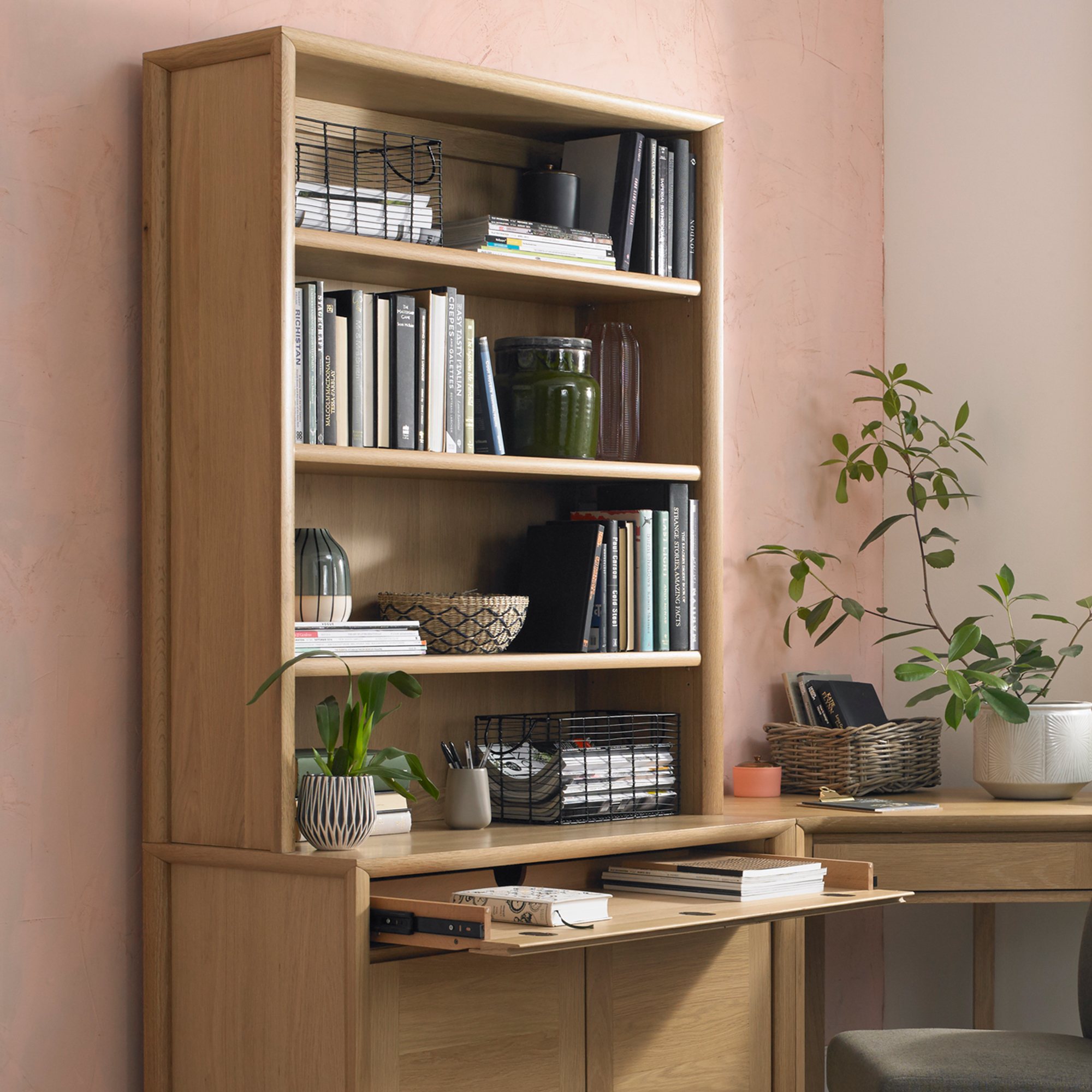 Bergen Oak Wide Top Unit | Home Office Furniture - Bentley Designs