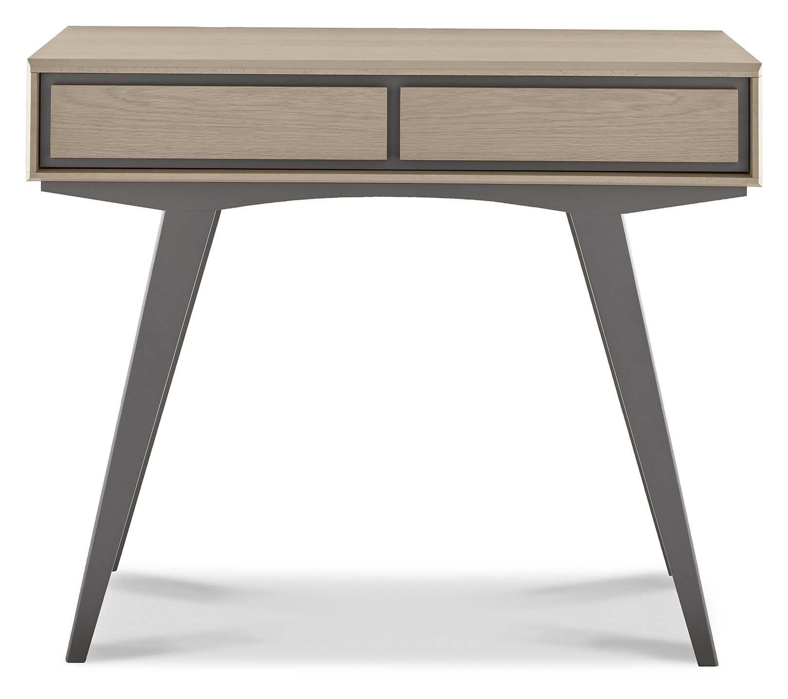 Brunel Scandi Oak & Dark Grey Dressing Table | Bedroom - Bentley Designs