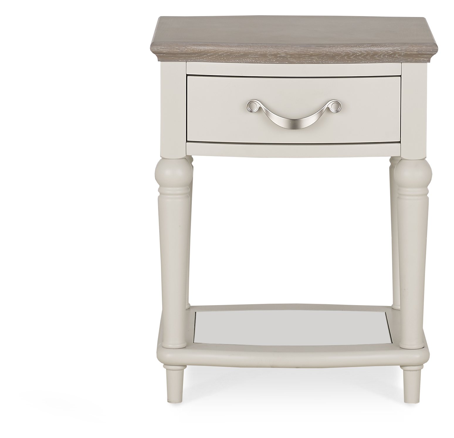 Montreux Grey Washed Oak & Soft Grey Lamp Table With Drawer - Bentley ...