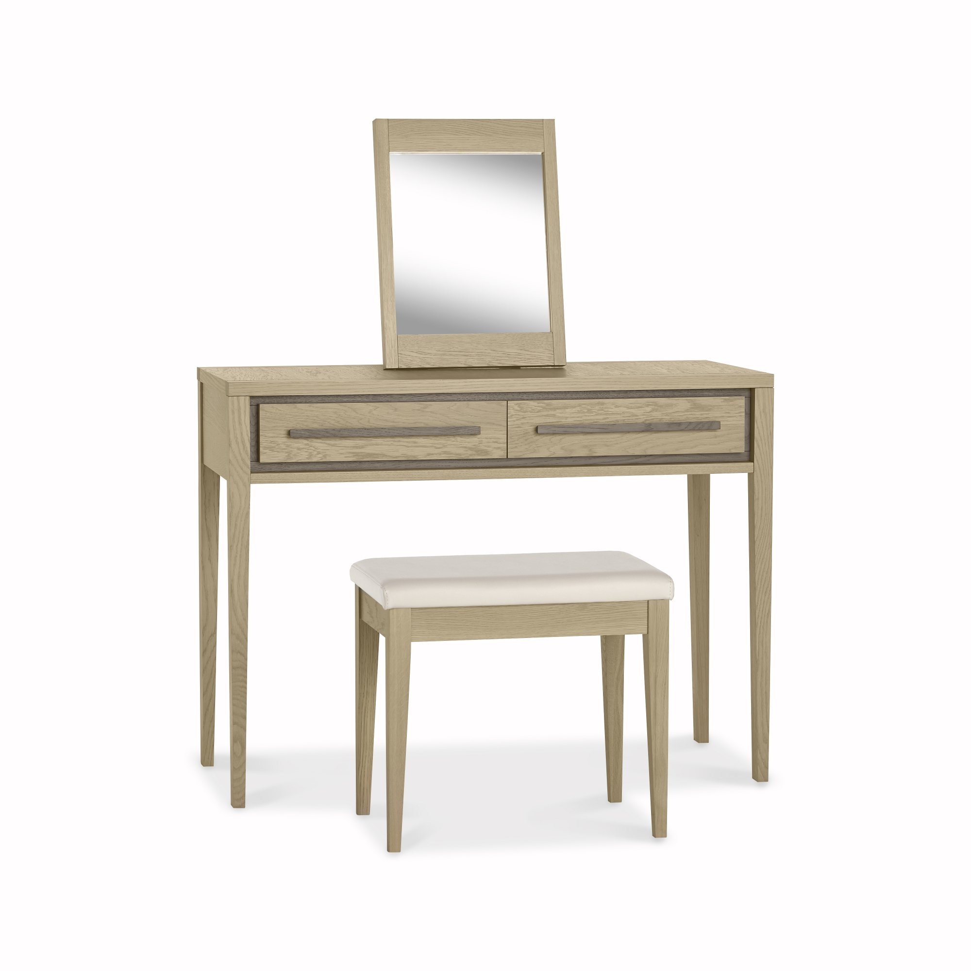 Rimini Aged Oak & Weathered Oak Dressing Table | Bedroom - Bentley Designs