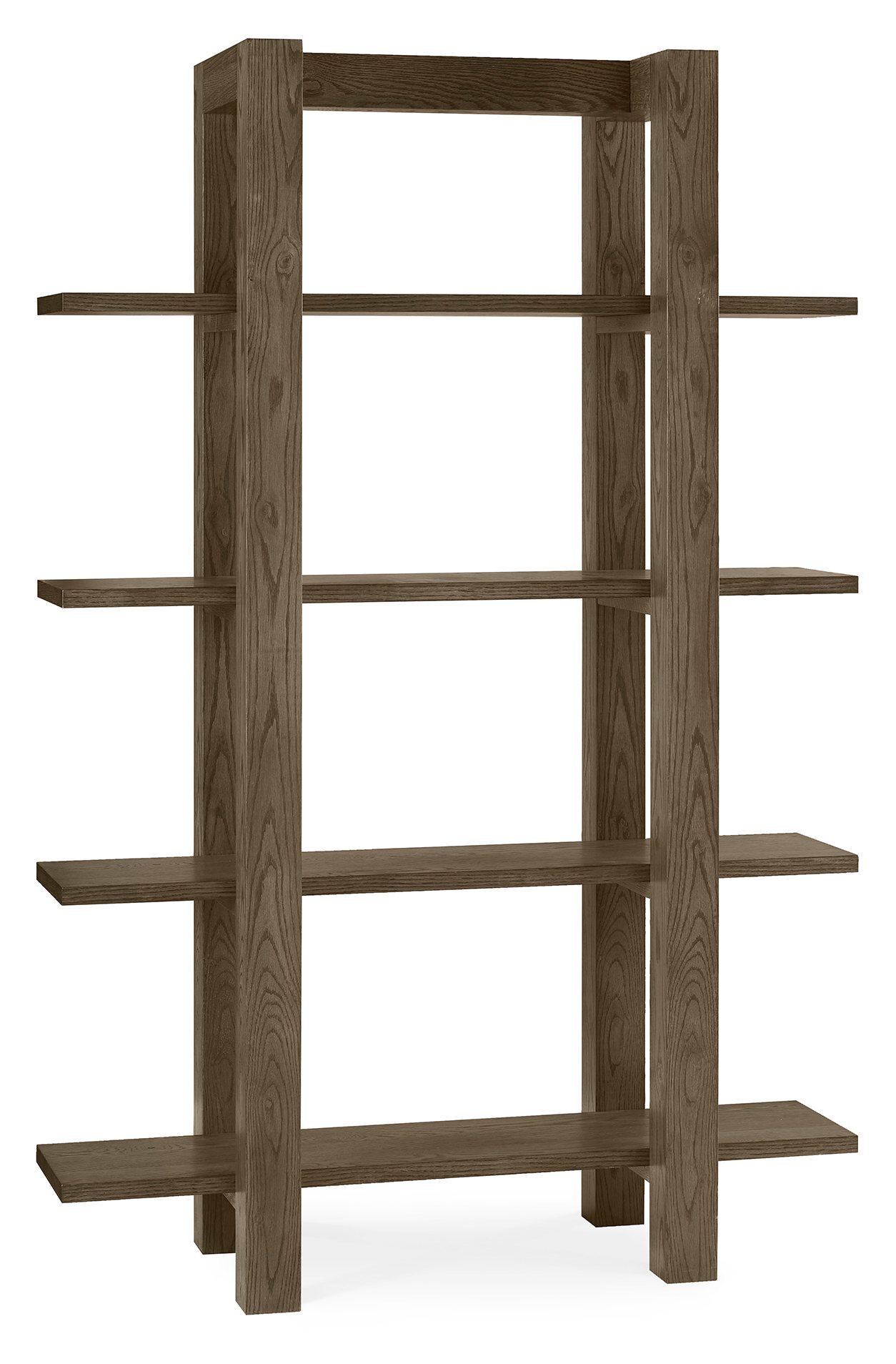 Turin Dark Oak Open Shelf Unit | Dining Furniture - Bentley Designs