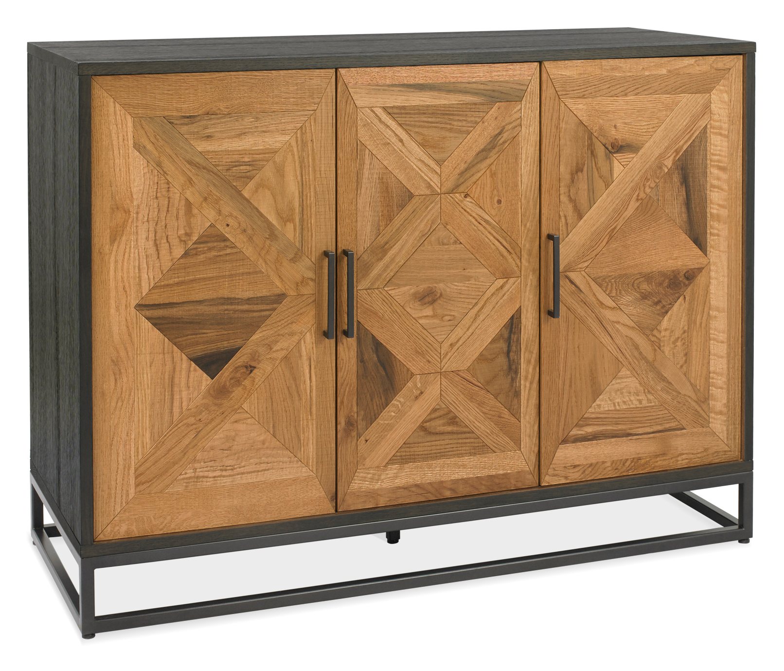Indus Rustic Oak & Peppercorn Narrow Sideboard | Dining - Bentley Designs