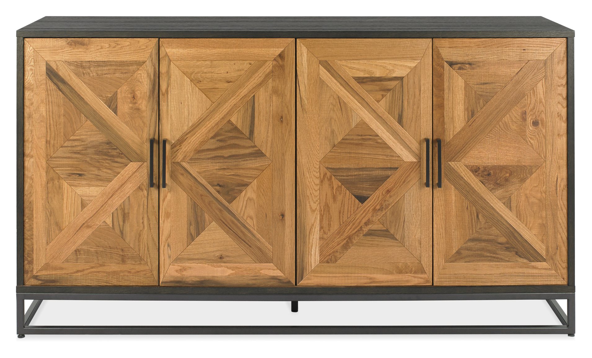 Indus Rustic Oak & Peppercorn Wide Sideboard | Dining - Bentley Designs