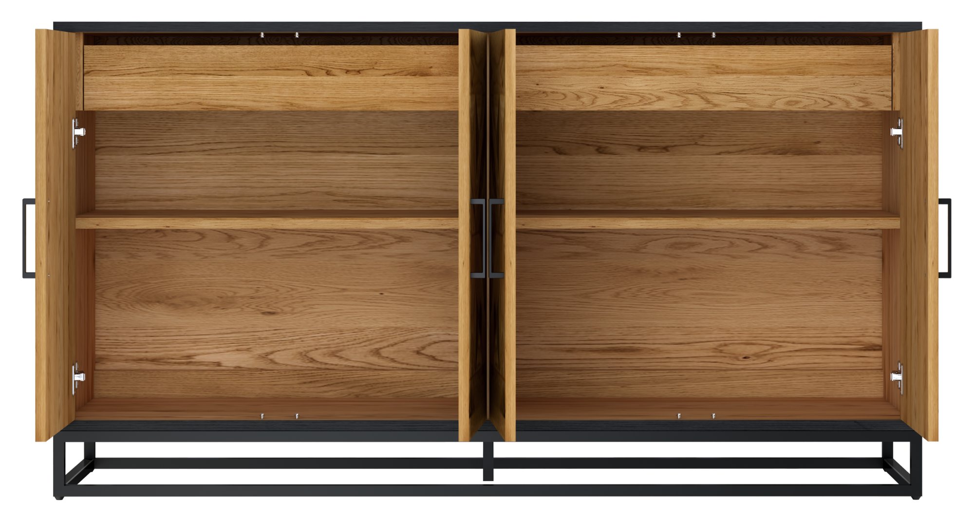 Indus Rustic Oak & Peppercorn Wide Sideboard | Dining - Bentley Designs