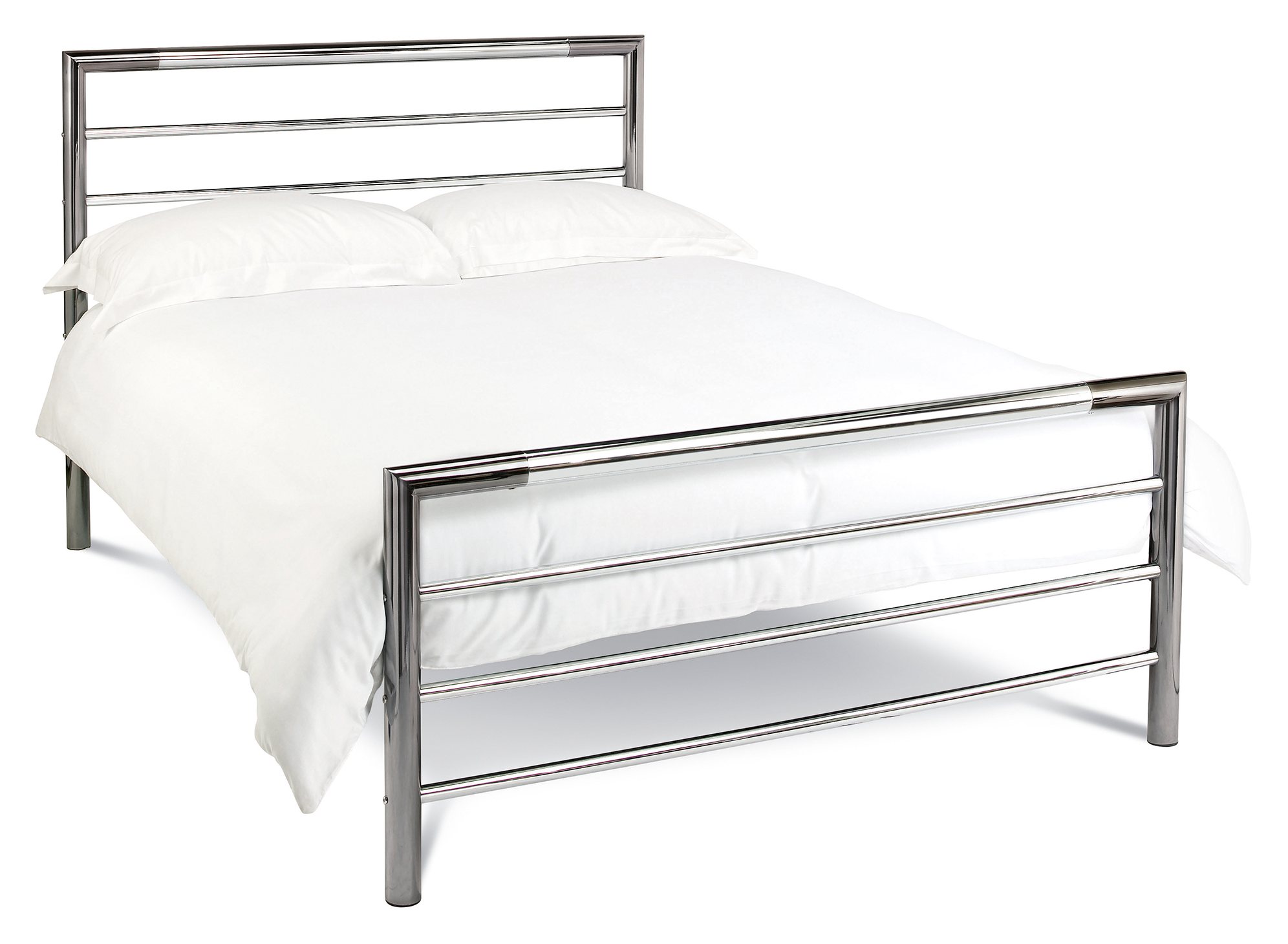 Urban Shiny & Black Nickel Bed Frame | King - Bentley Designs