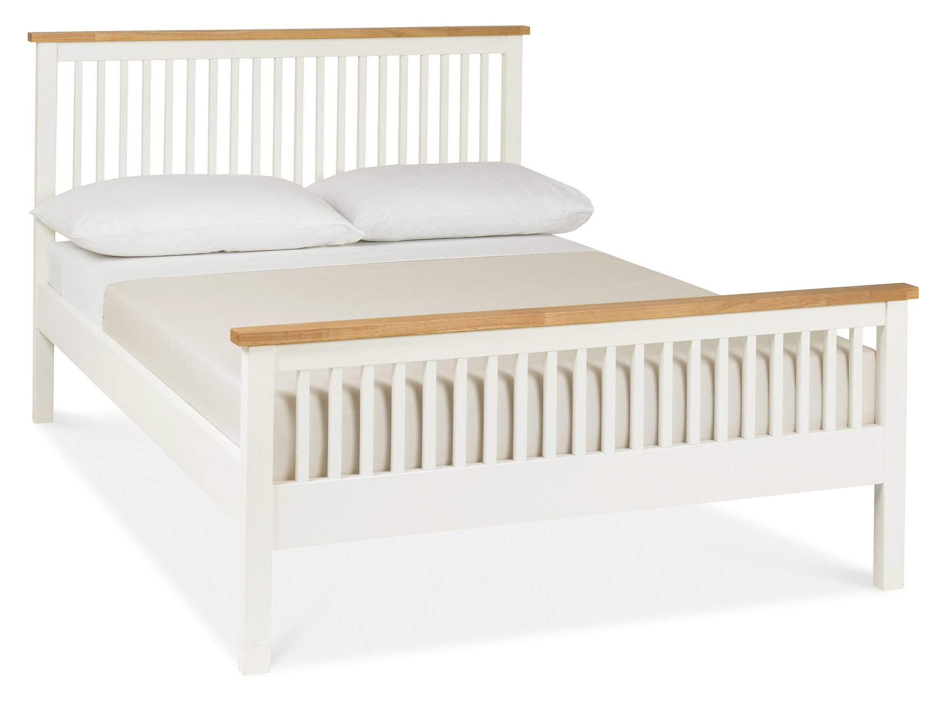 Atlanta Two Tone High Footend Bedstead | Size: Small Double - Bentley ...
