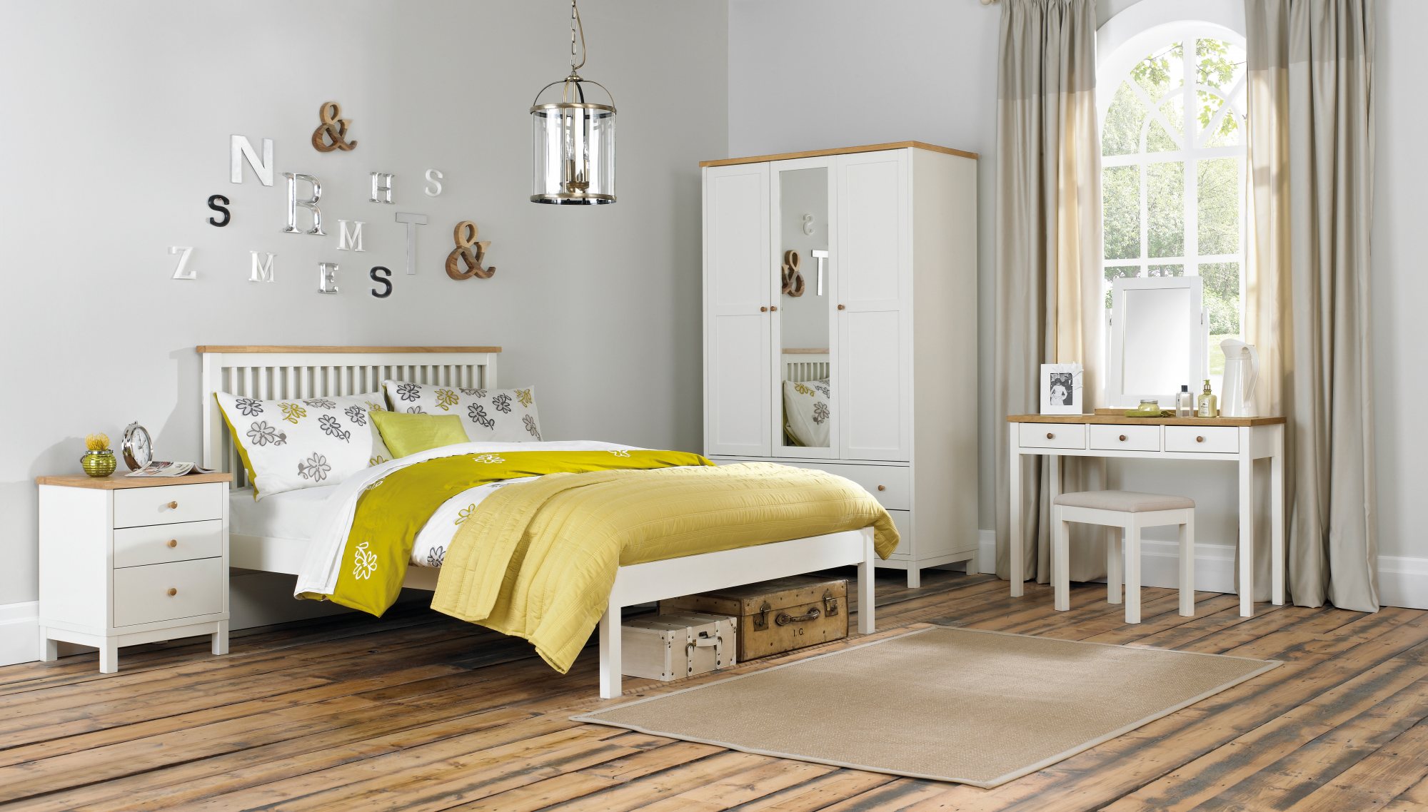 Atlanta Two Tone High Footend Bedstead | Size: Double - Bentley Designs ...