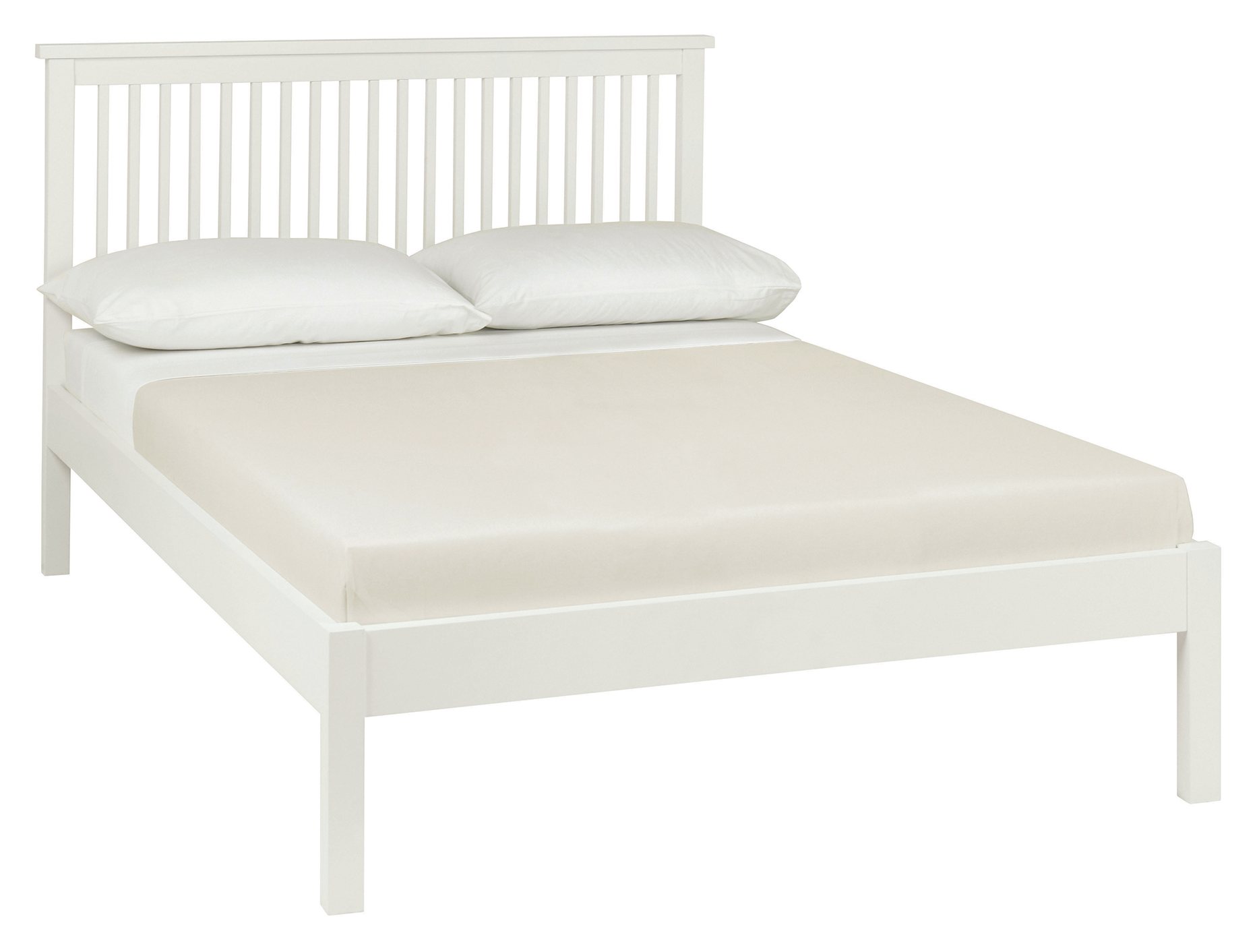 Atlanta White Low Footend Bedstead | Size: King - Bentley Designs UK Ltd