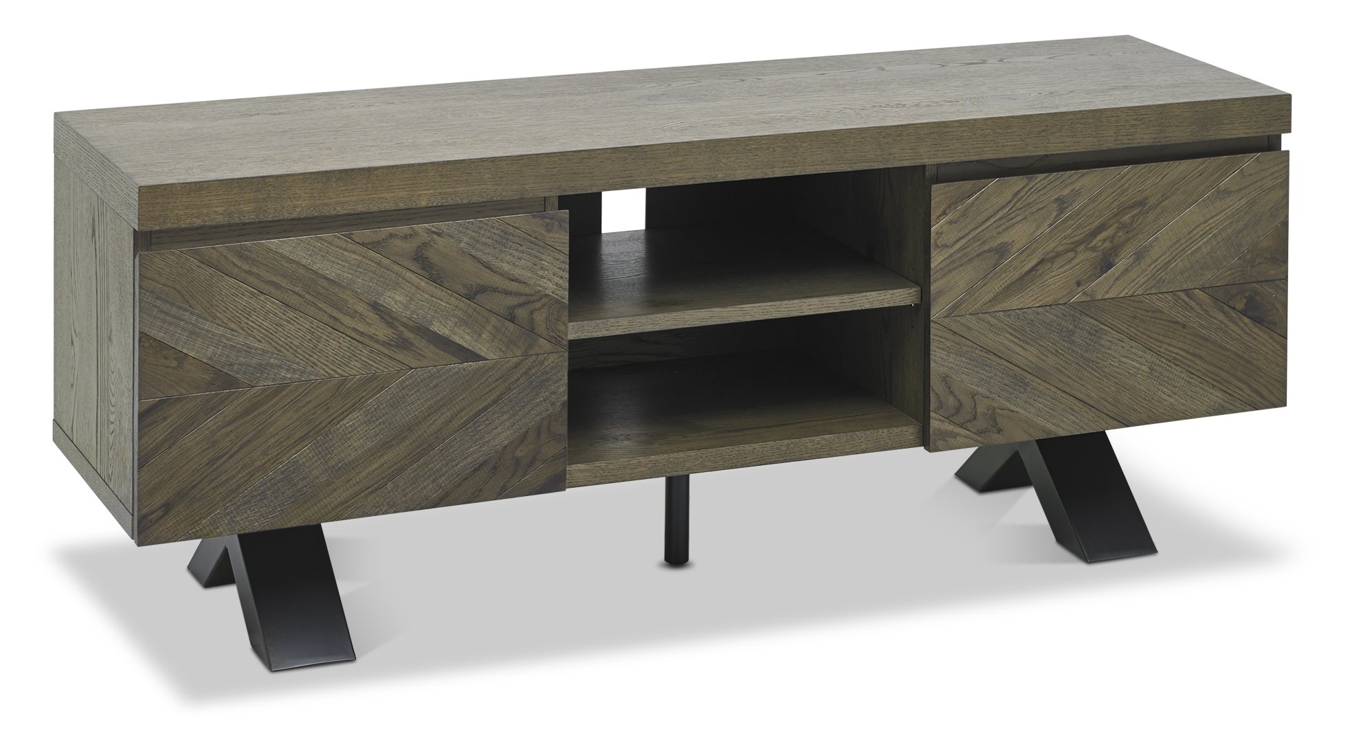 Ellipse Fumed Oak Media Unit | Living Room Furniture - Bentley Designs