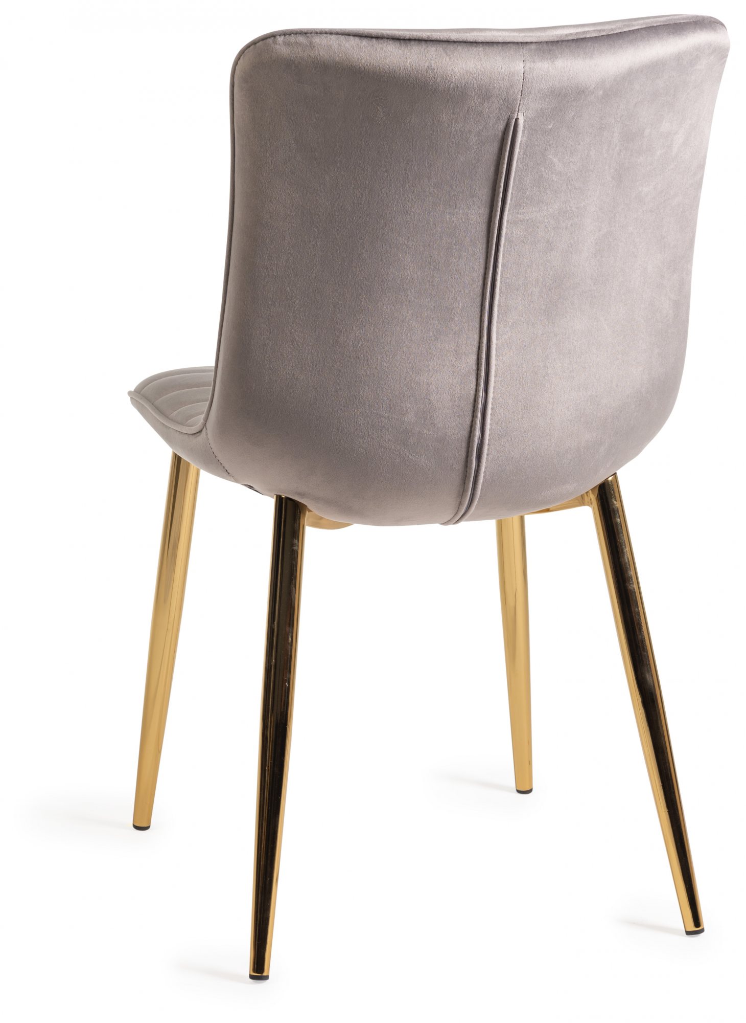 Gallery Collection Rothko - Grey Velvet Fabric Chair with Gold Legs ...