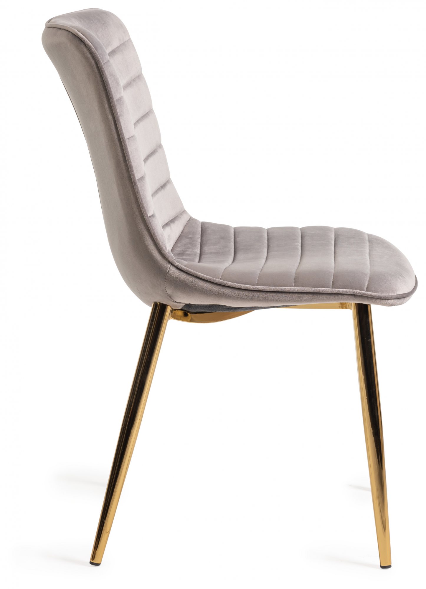 Gallery Collection Rothko - Grey Velvet Fabric Chair with Gold Legs ...