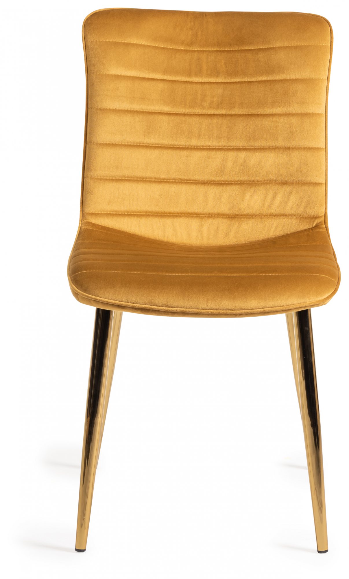 Gallery Collection Rothko - Mustard Velvet Fabric Chair with Gold Legs ...