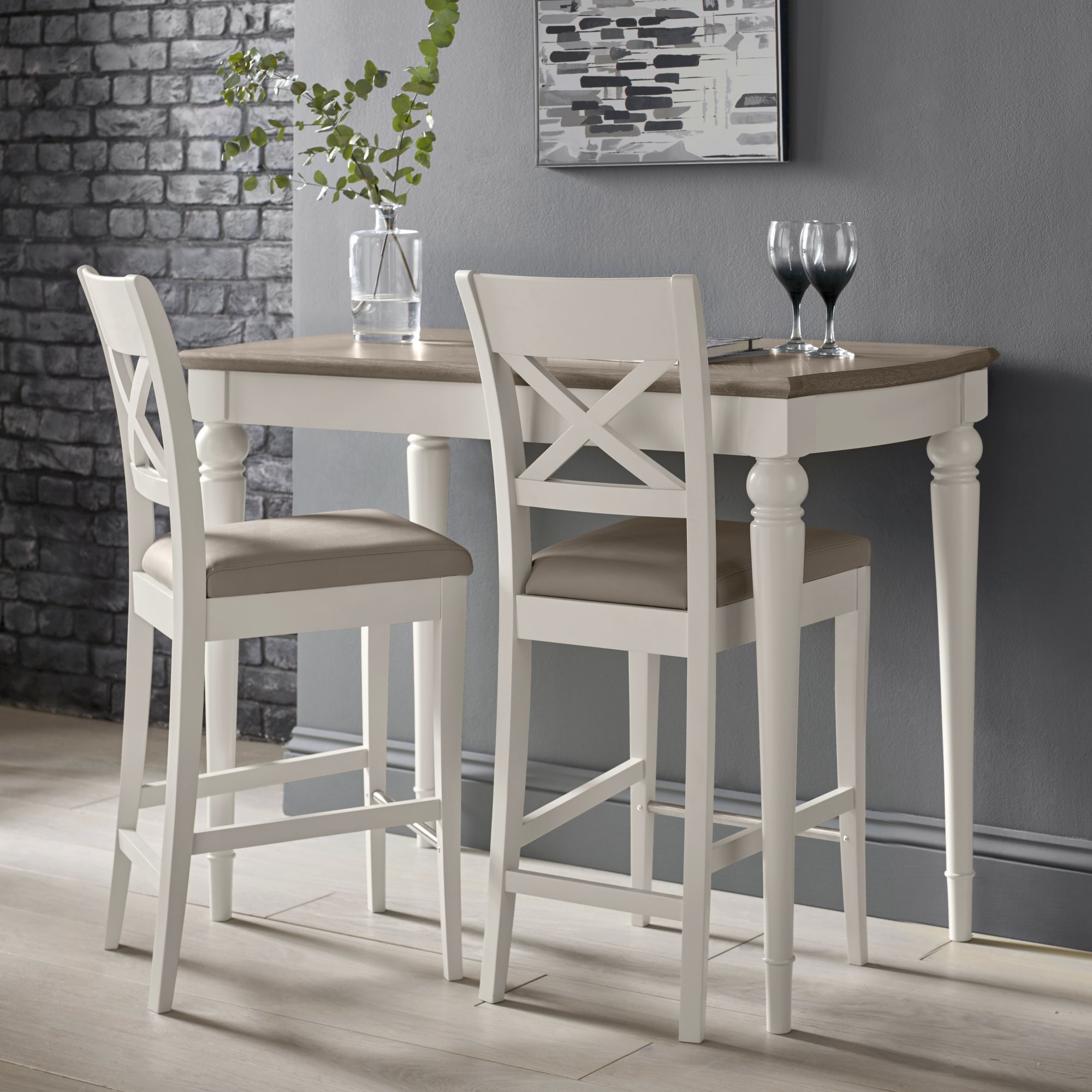 Montreux GWO & SG Bar Table Set | X Back Bar Stools - Bentley Designs