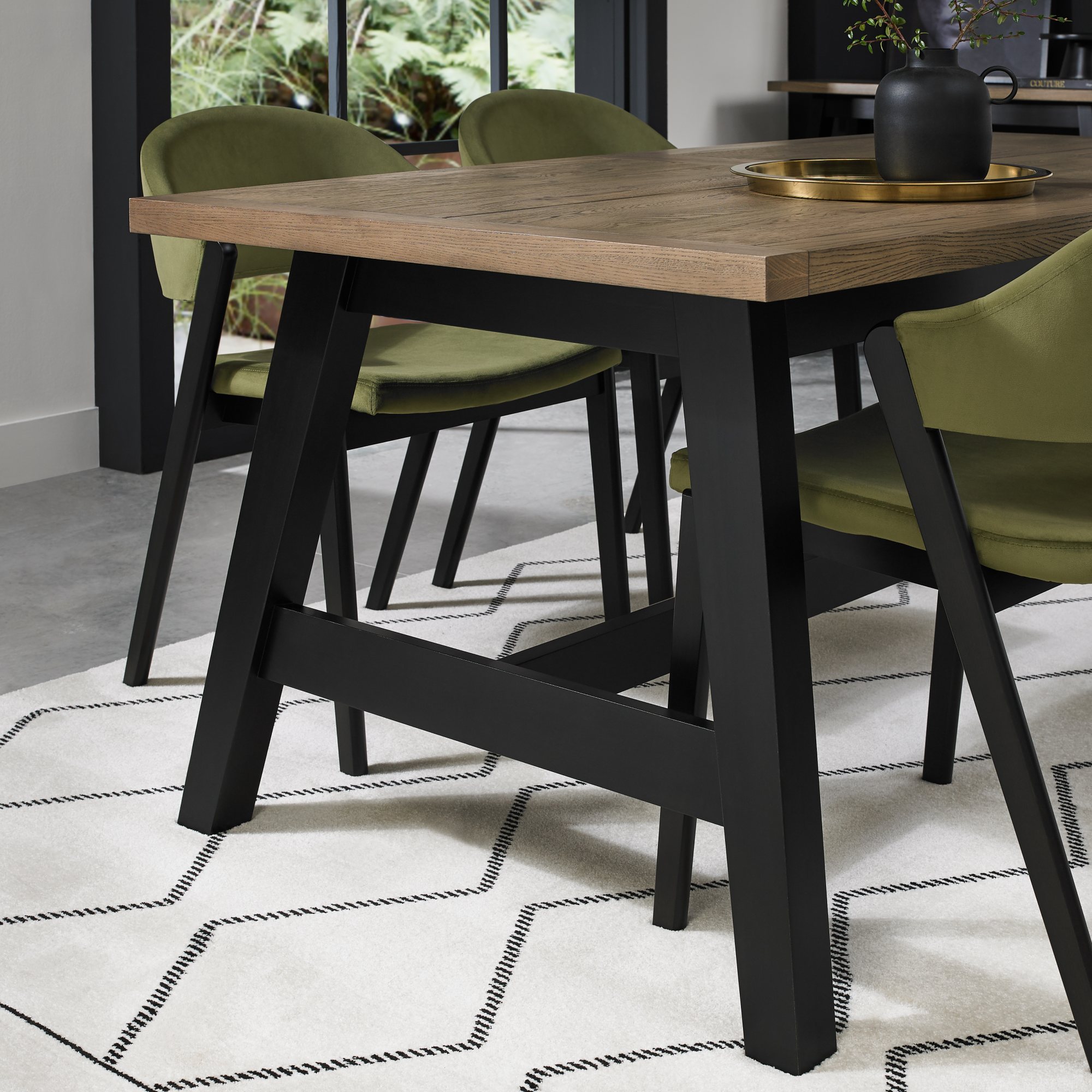 Camden Weathered Oak Dining Table | 4-6 Seater | Dining - Bentley Designs