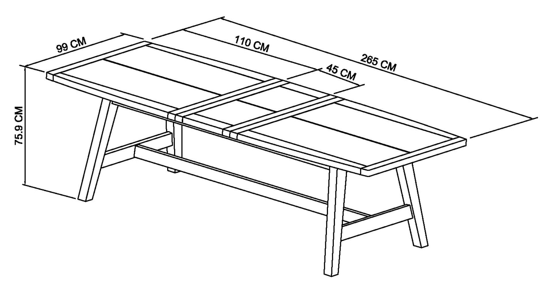 Camden Weathered Oak Dining Table | 6 - 8 Seater | Dining - Bentley Designs