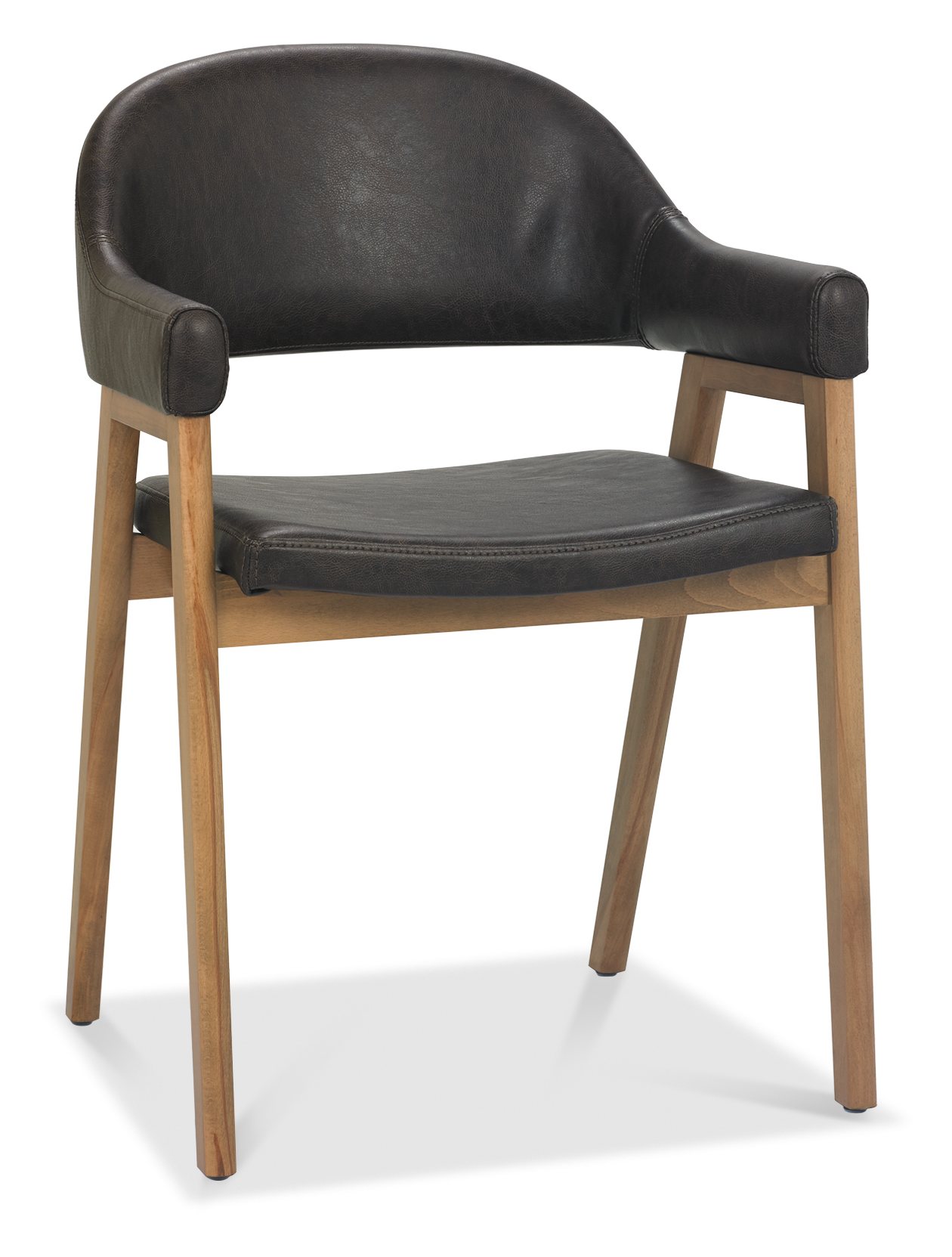 Camden Rustic Oak Upholstered Arm Chair | Dining Furniture - Bentley ...
