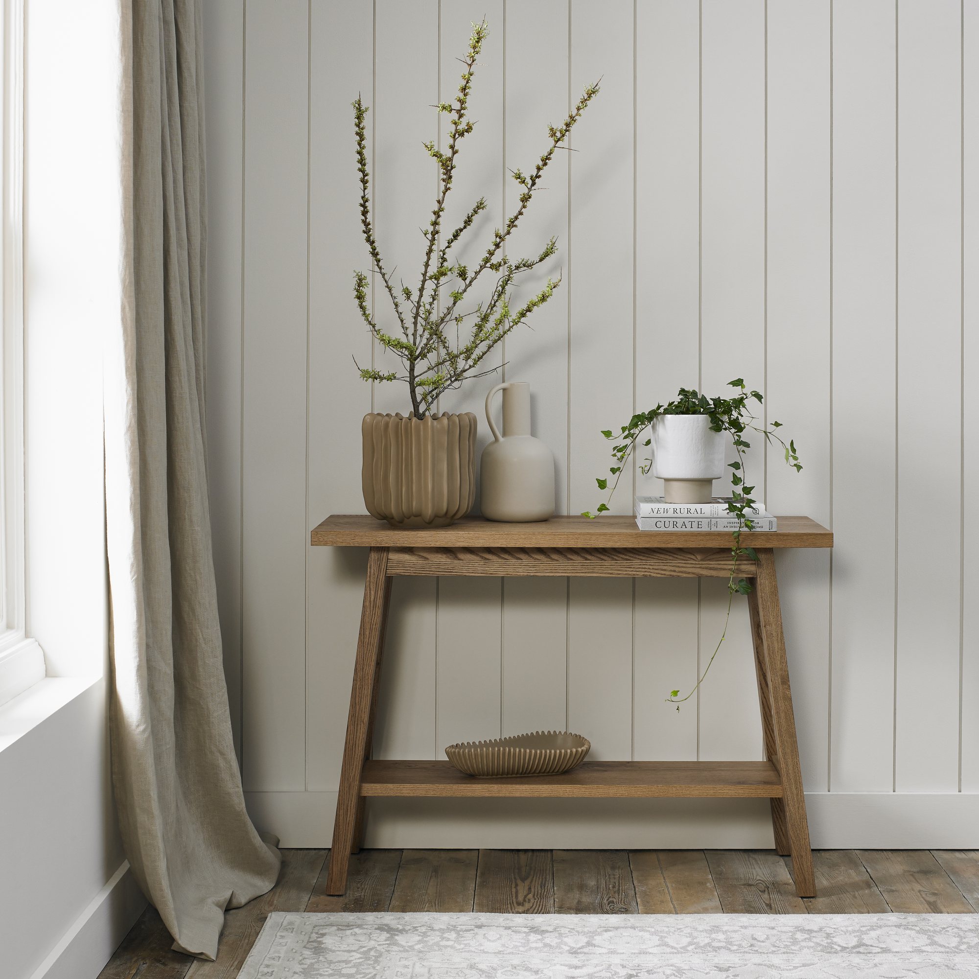 Camden Rustic Oak Console Table | Living Room Furniture - Bentley Designs