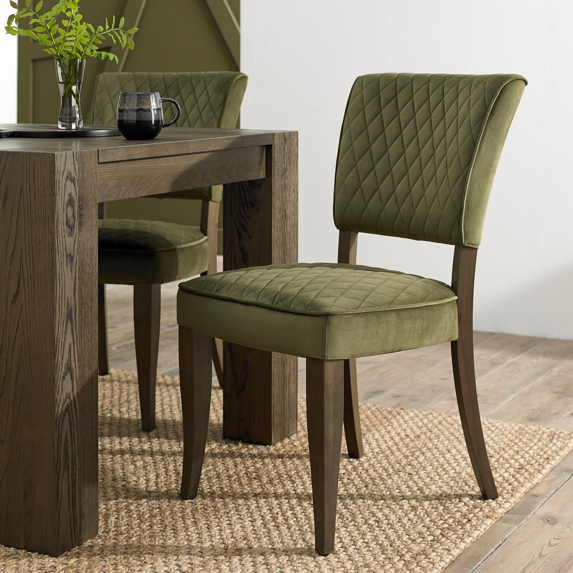 Logan Fumed Oak Upholstered Chair | Dining - Bentley Designs