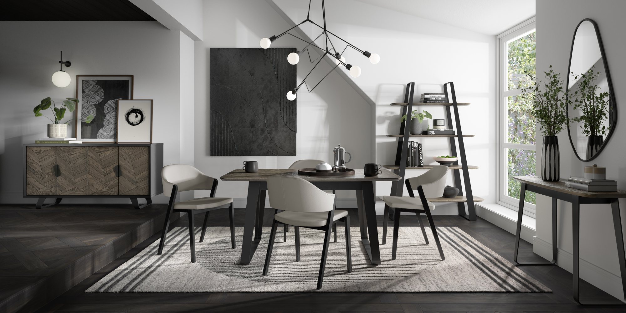 Emerson Weathered Oak Dining Table | 4-6 Seater | Dining - Bentley Designs