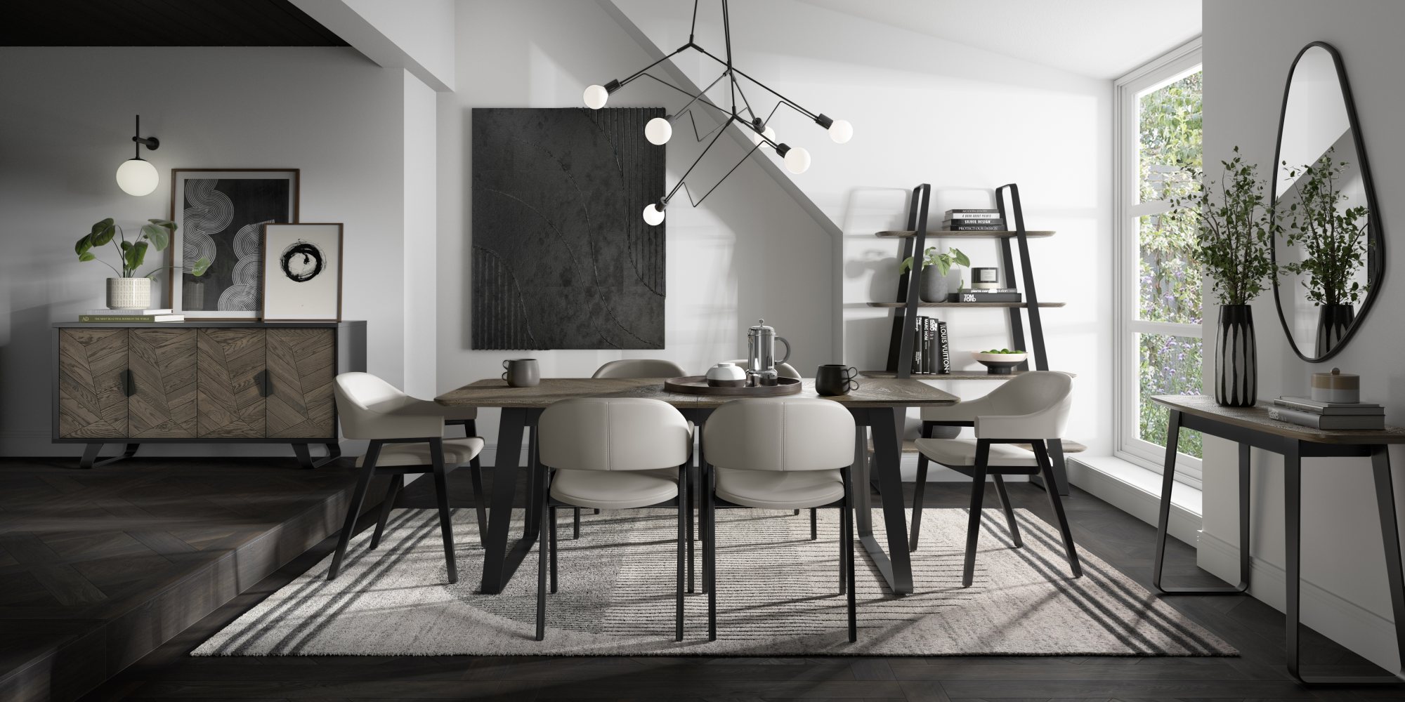Emerson Weathered Oak and Peppercorn Dining Table | Dining - Bentley ...