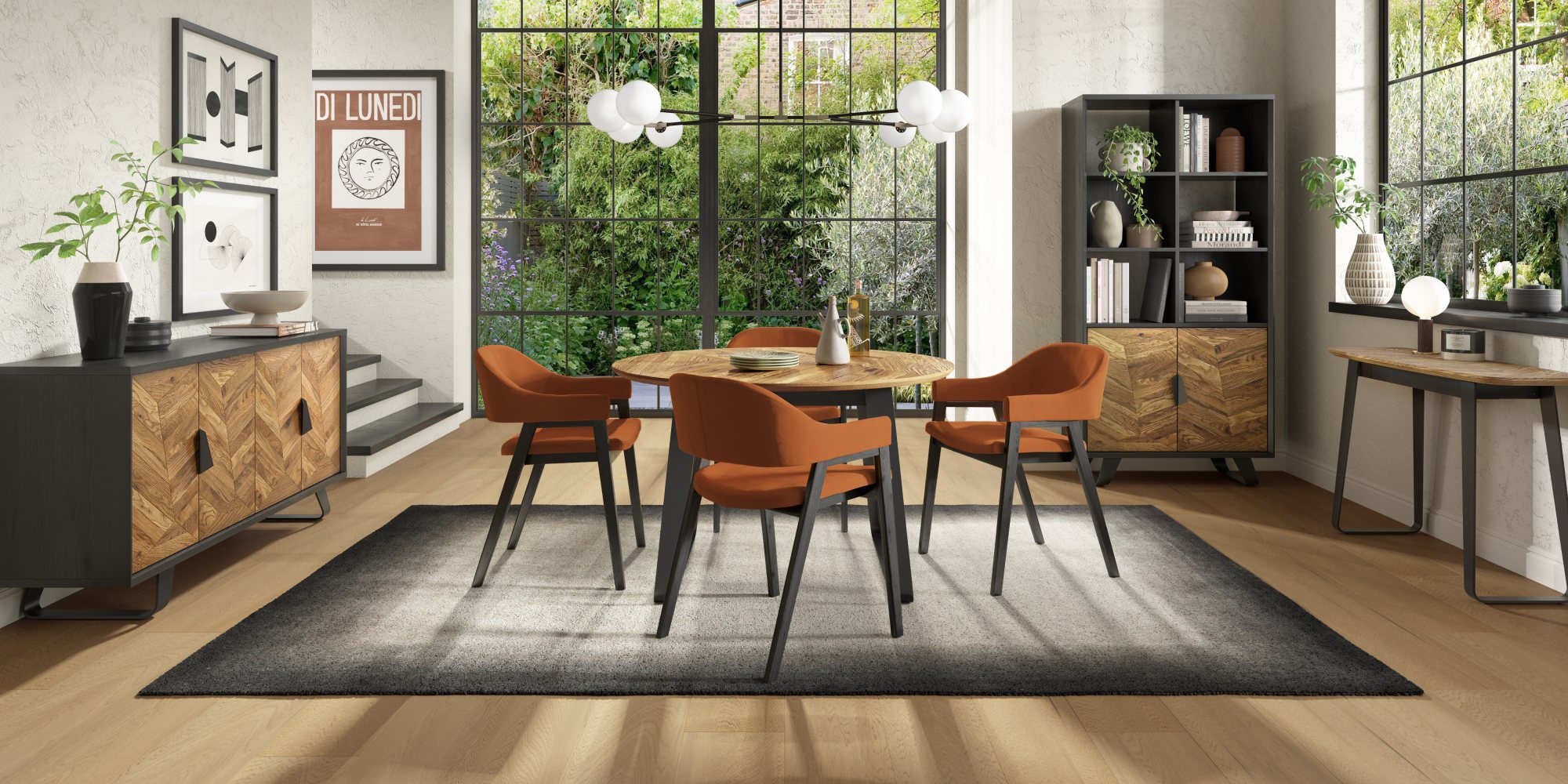 Emerson Rustic Oak Console Table | Living Room Furniture - Bentley Designs