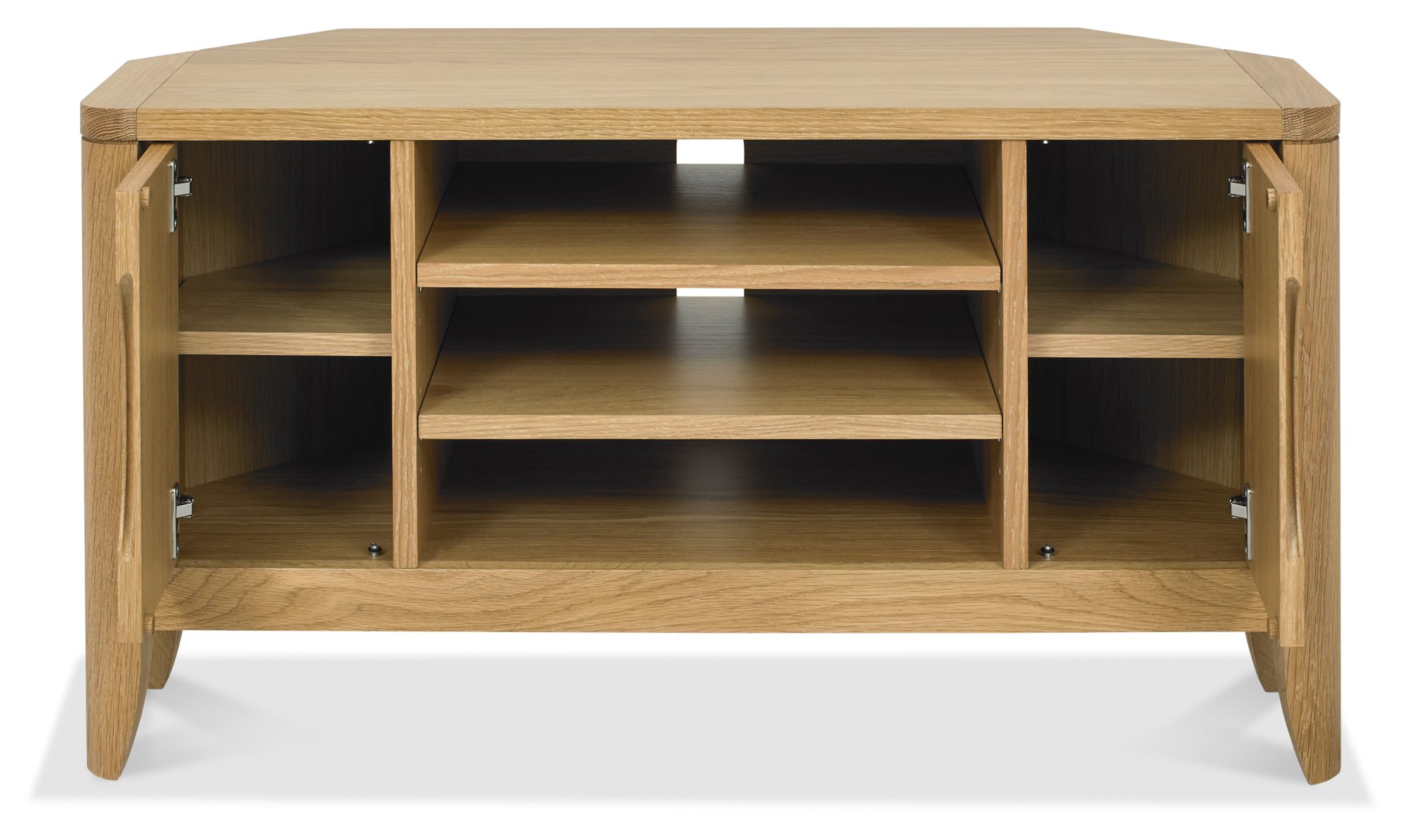 Chester Oak Corner Media Unit | Living Room - Bentley Designs