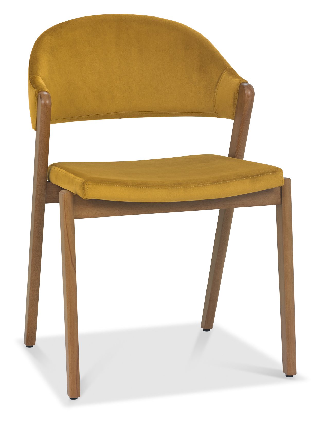 Camden Rustic Oak Mustard Upholstered Chair | Dining - Bentley Designs