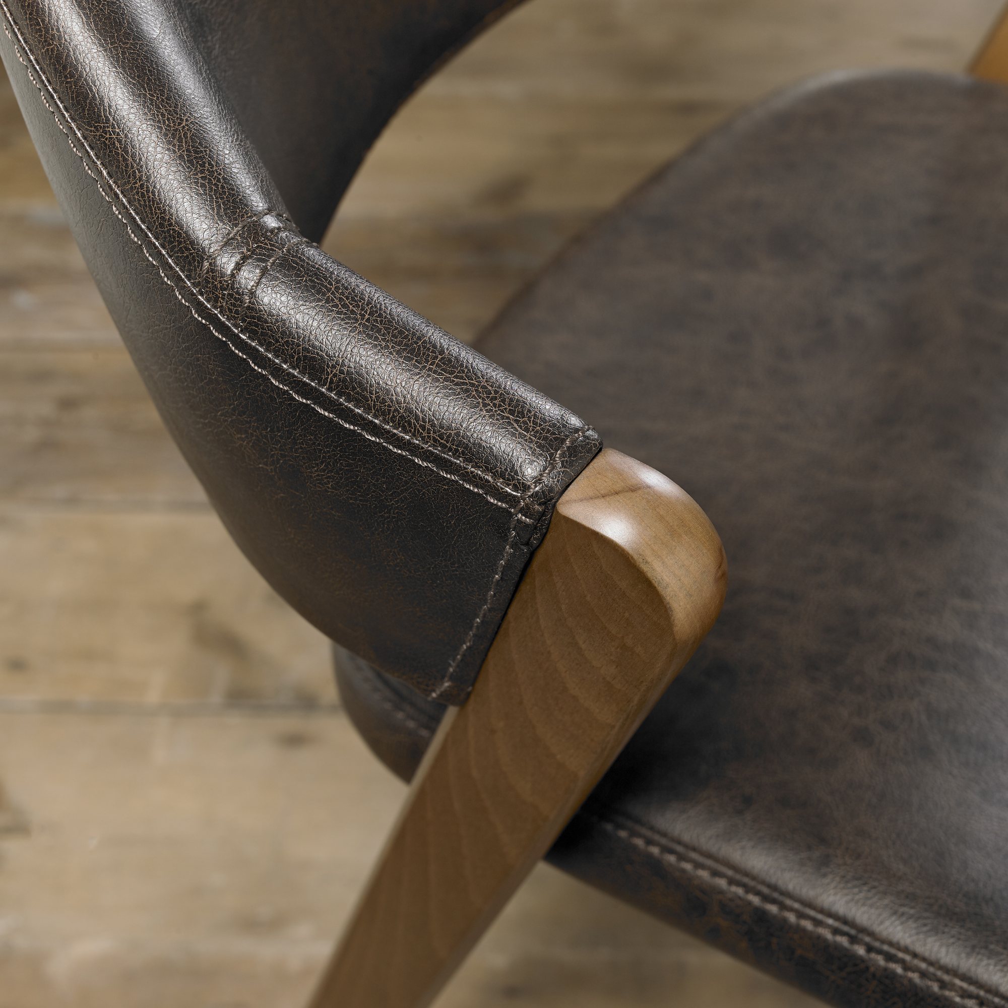 Camden Rustic Oak Upholstered Chair | Dining Furniture - Bentley Designs