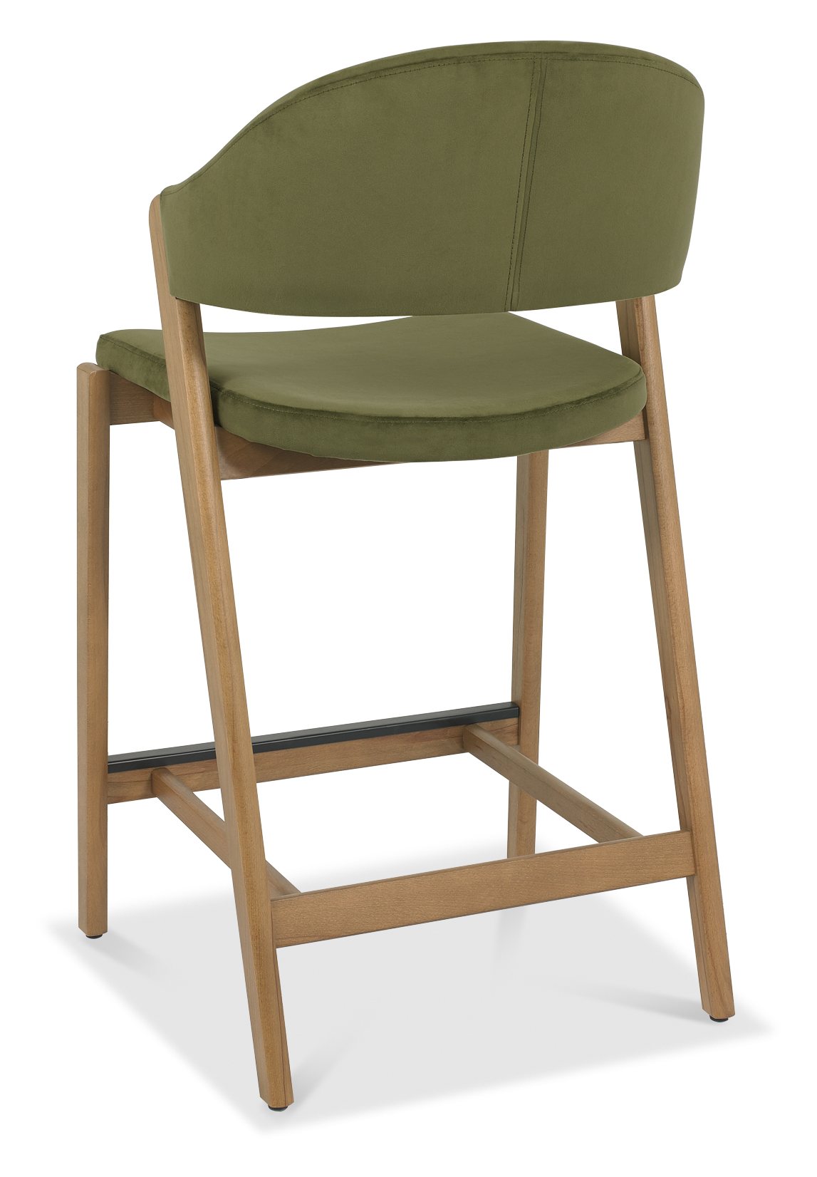 Camden Rustic Oak Upholstered Bar Stool | Dining Room - Bentley Designs