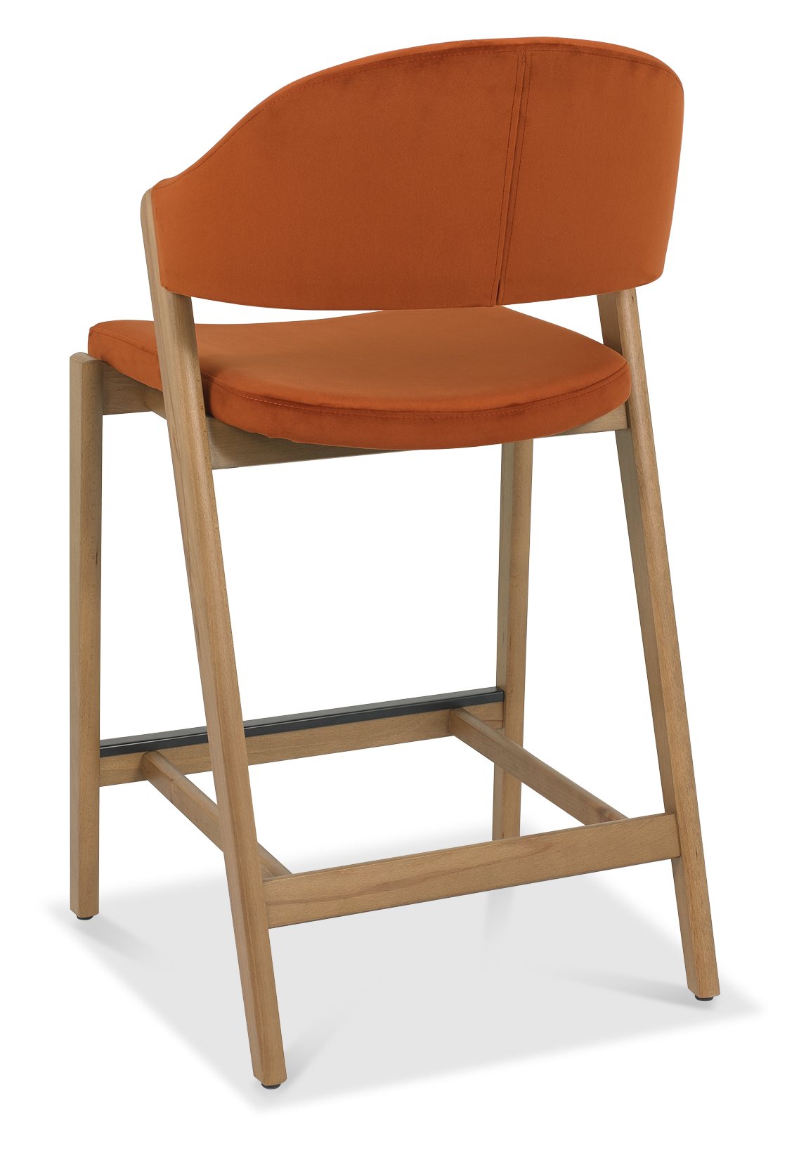 Camden Rustic Oak Upholstered Bar Stool | Dining Room - Bentley Designs