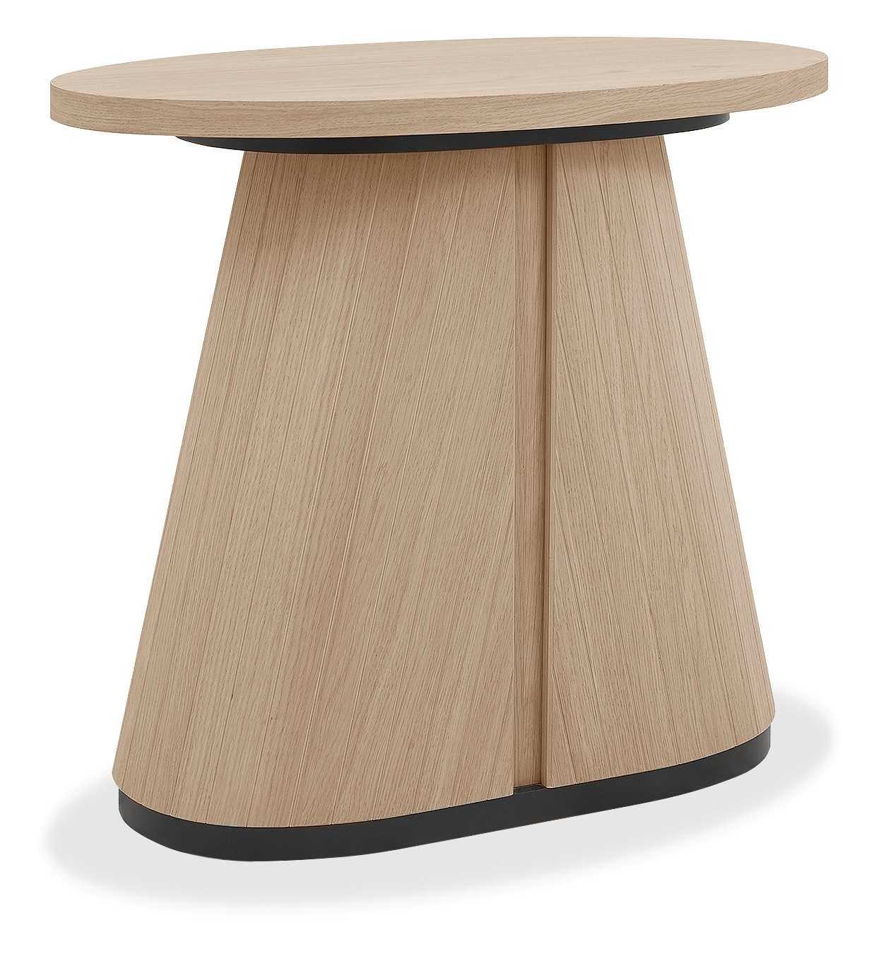 Vega Scandi Oak & Peppercorn Side Table | Living Room - Bentley Designs