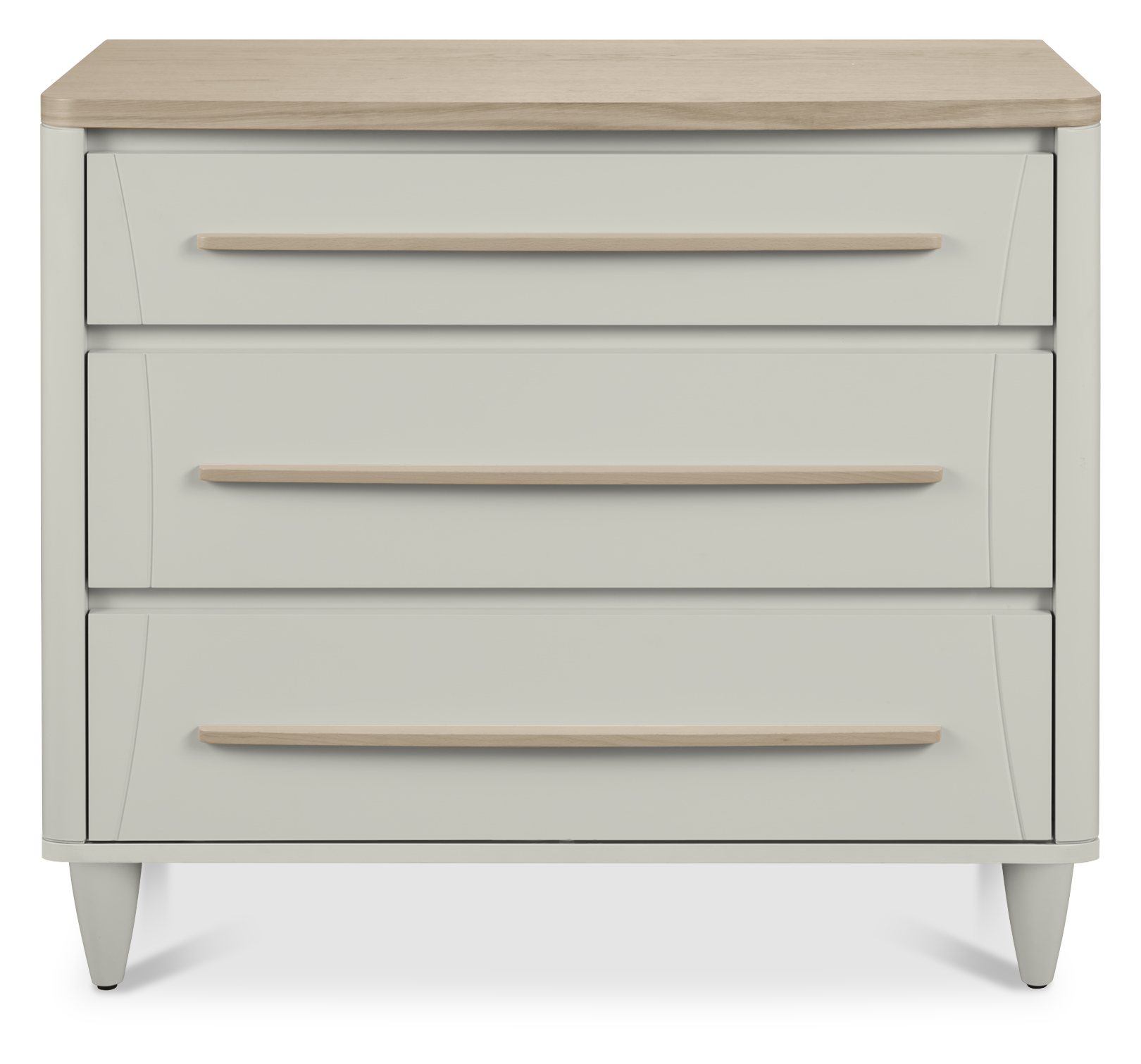 Larsen Scandi Oak & Soft Grey 3 Drawer Chest - Bentley Designs UK Ltd