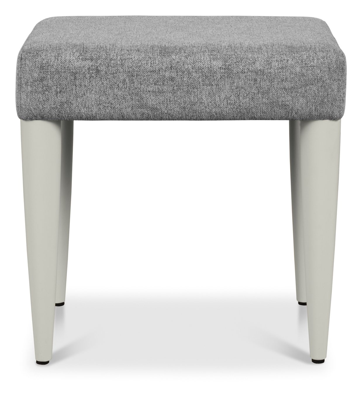 Larsen Scandi Oak & Soft Grey Stool in Grey Fabric - Bentley Designs