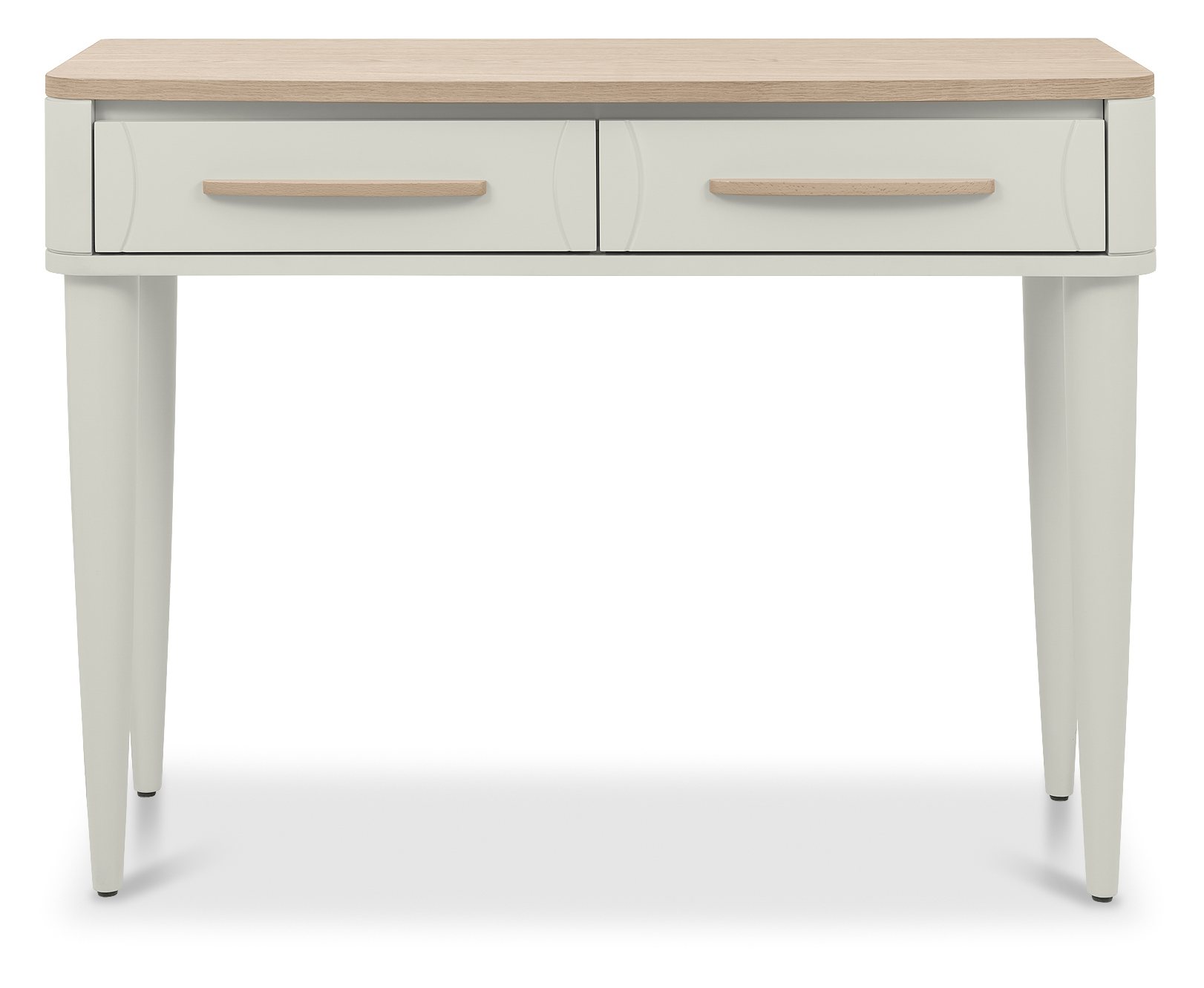 Larsen Scandi Oak & Soft Grey Console Table with Drawer - Bentley Designs