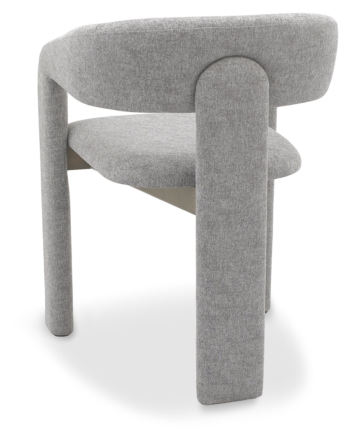 Duo Grey Oiled Oak Upholstered Chair - Grey Fabric - Bentley Designs