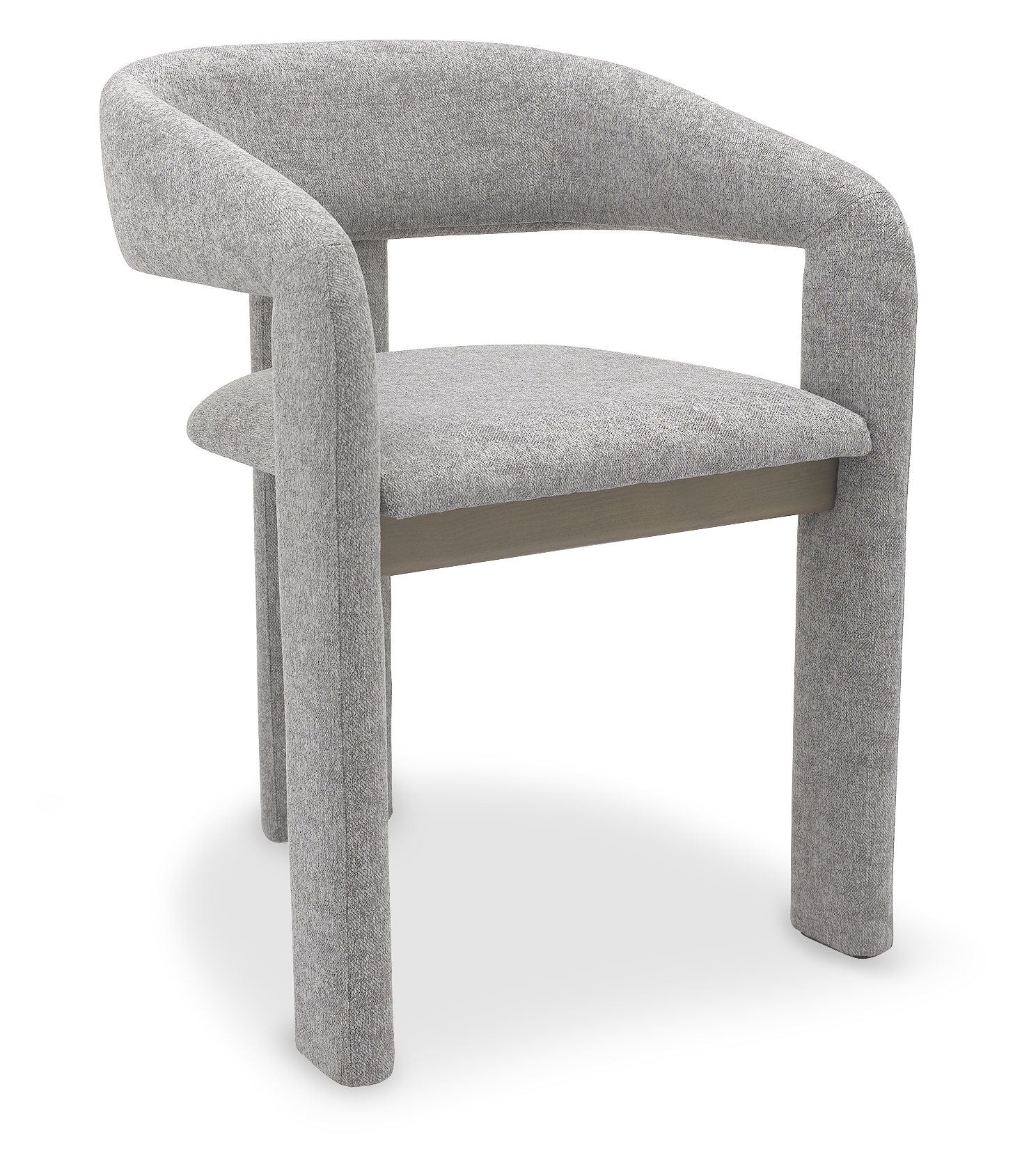 Duo Grey Oiled Oak Upholstered Chair - Grey Fabric - Bentley Designs