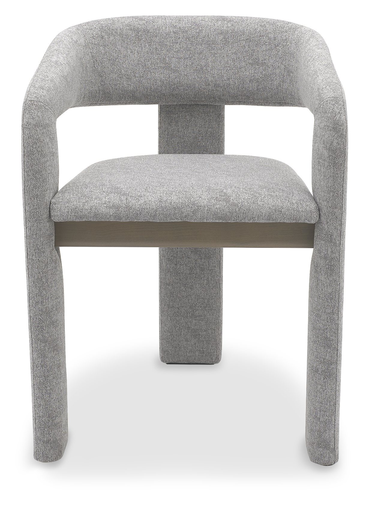 Duo Grey Oiled Oak Upholstered Chair - Grey Fabric - Bentley Designs