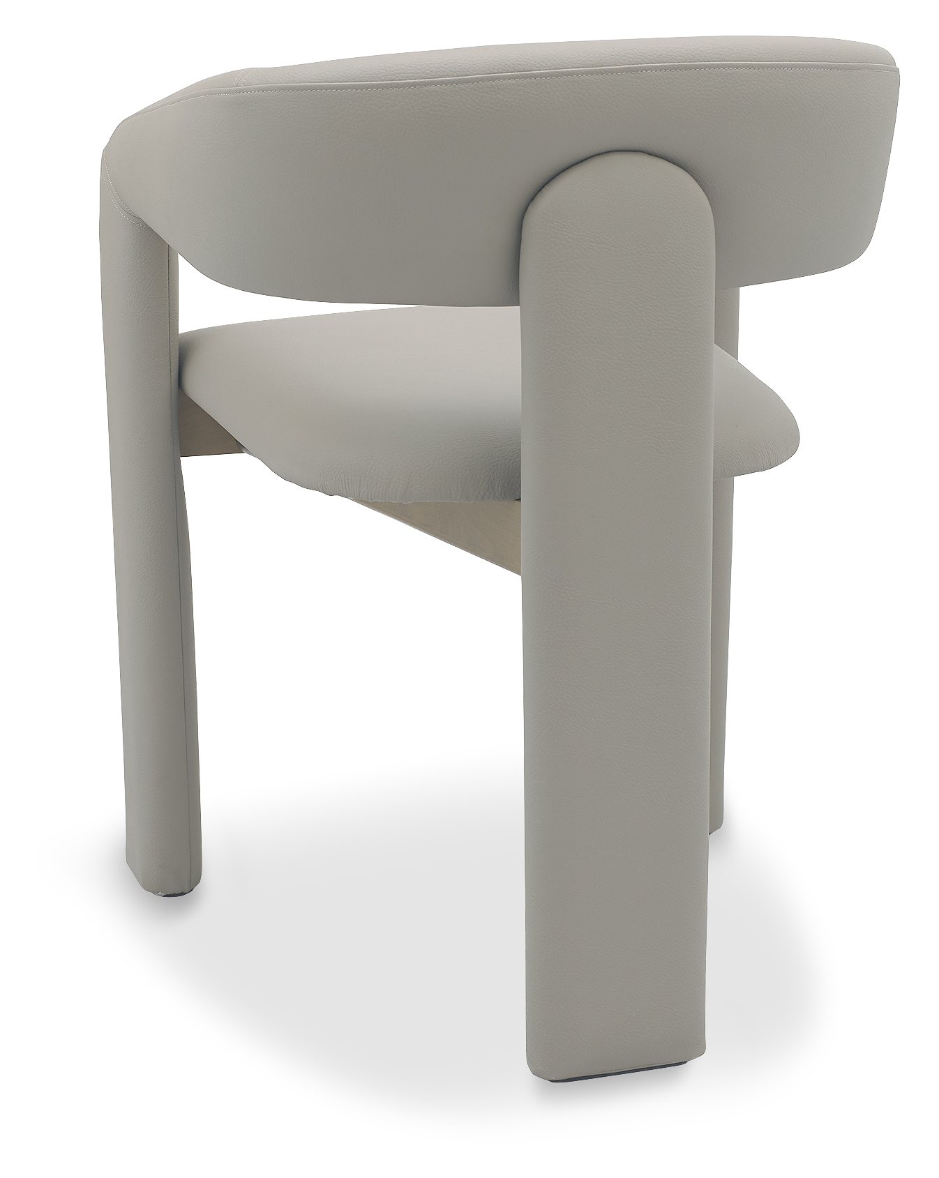 Duo Grey Oiled Oak Upholstered Chair - Grey Bonded Leather - Bentley ...