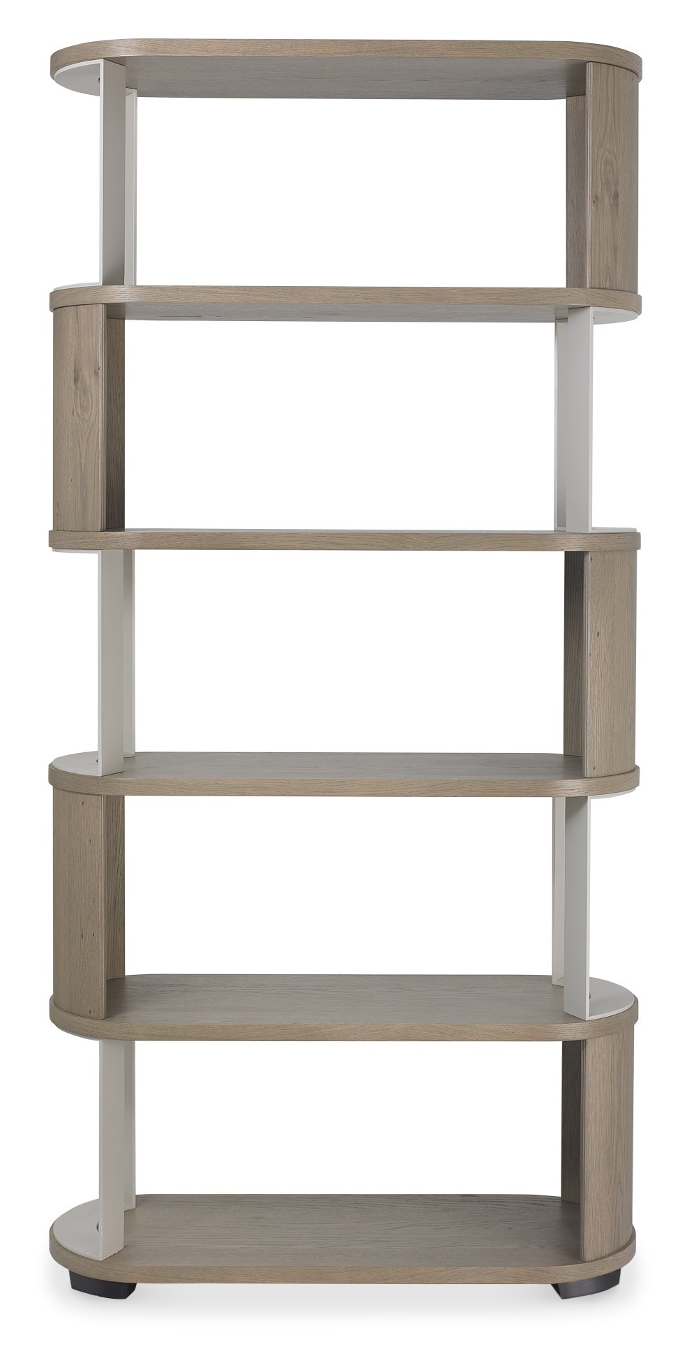 Duo Grey Oiled Oak Open Display Unit | Modern Furniture - Bentley Designs
