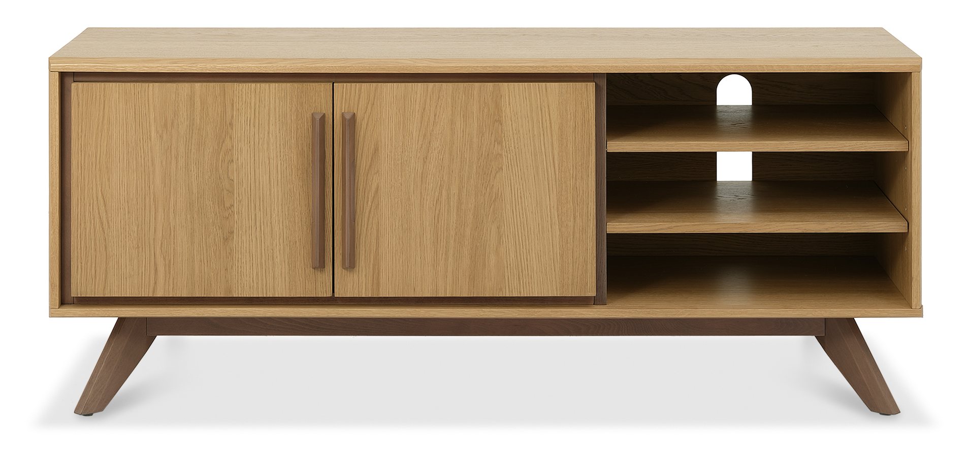 Kristen Oak & Light Weathered Oak Media Unit - Bentley Designs