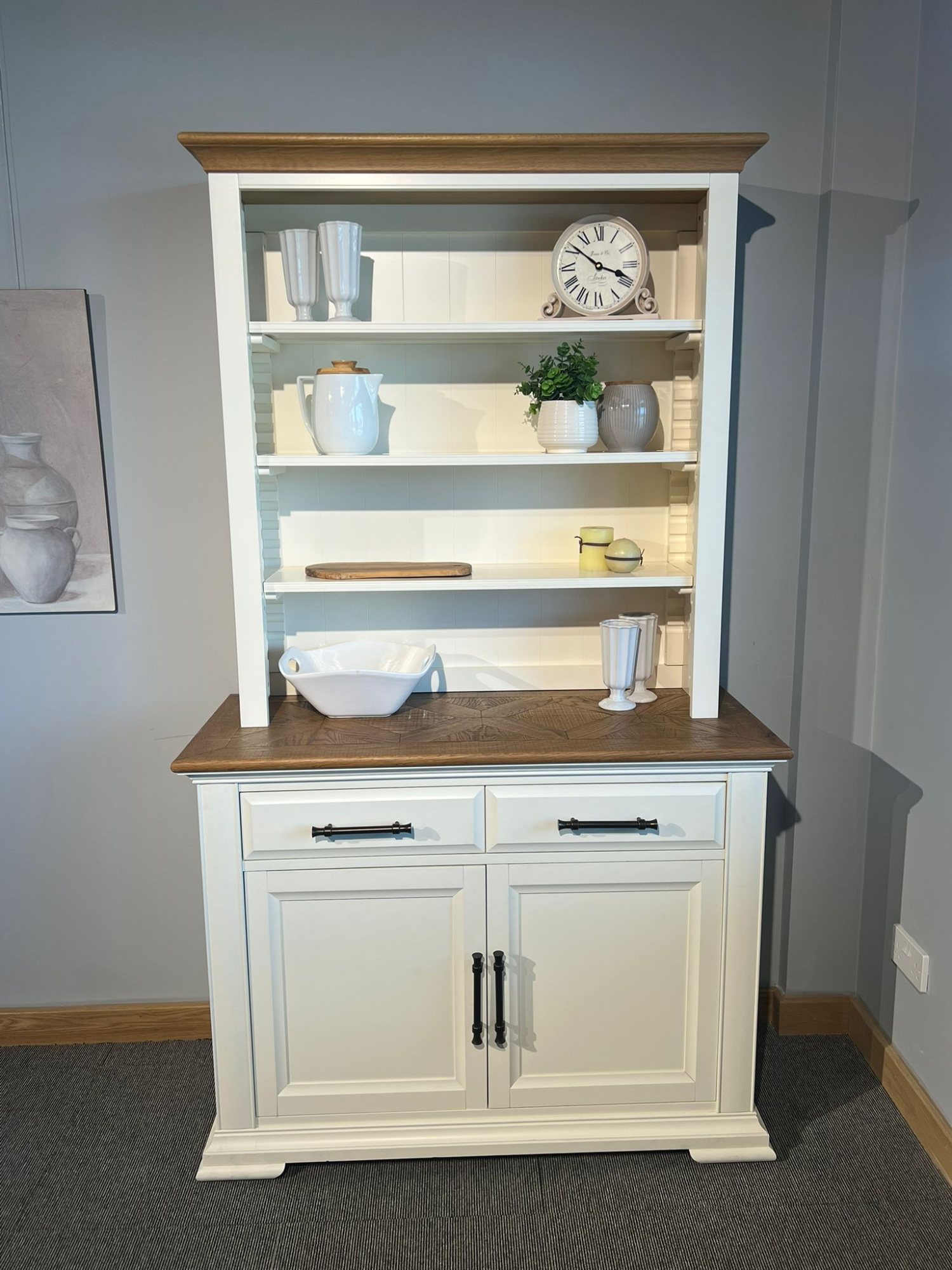 Belgrave Two Tone Open Dresser | Dining Furniture - Bentley Designs