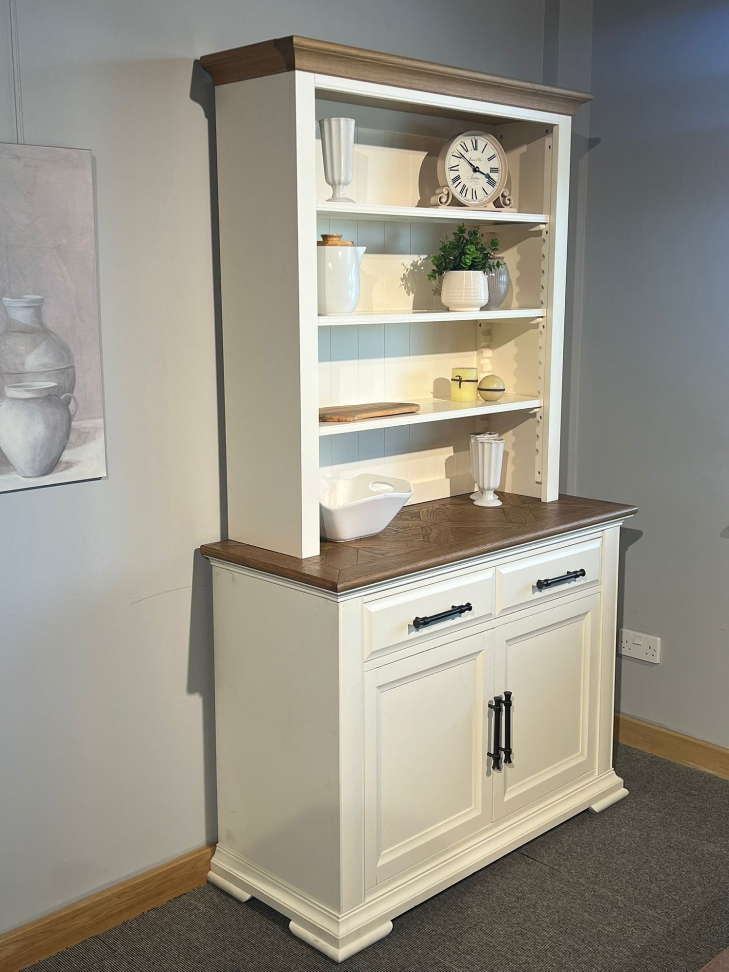 Belgrave Two Tone Open Dresser | Dining Furniture - Bentley Designs