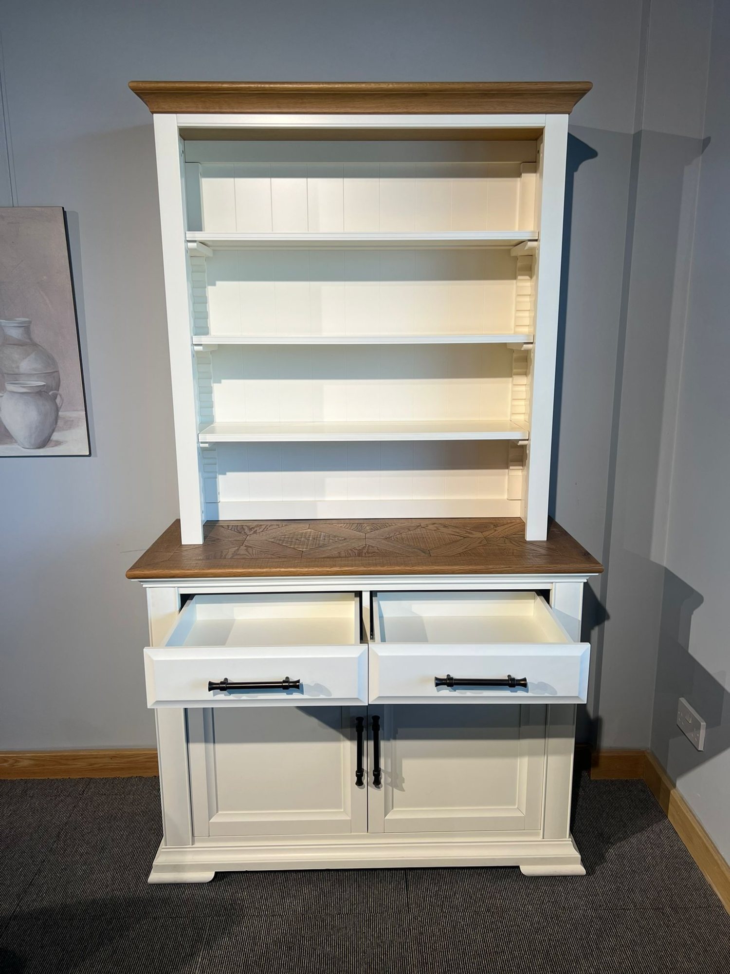 Belgrave Two Tone Open Dresser | Dining Furniture - Bentley Designs