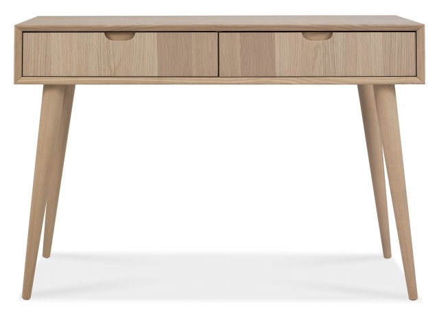 Dansk Scandi Oak Console Table With Drawers | Living Room - Bentley Designs