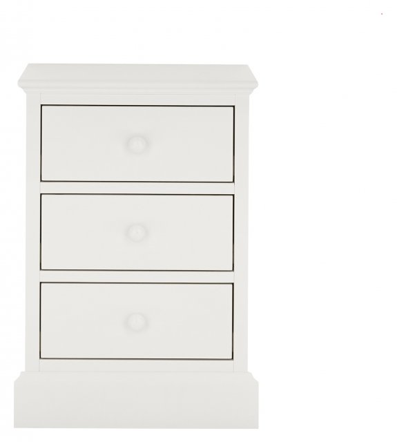 Ashby White 3 Drawer Nightstand