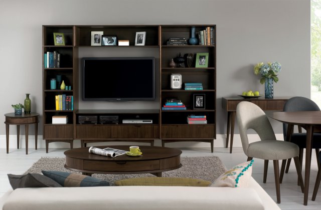 Oslo Walnut Bridging Unit | Home Office Furniture - Bentley Designs