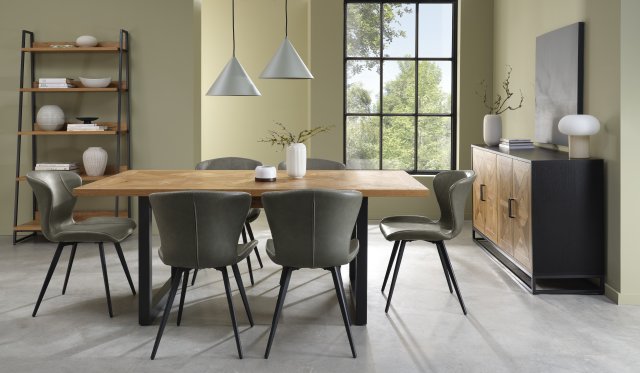 Indus Rustic Oak Dining Table | 6-8 Seater | Dining - Bentley Designs
