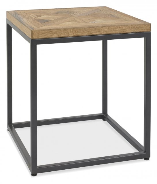 Indus Rustic Oak Lamp Table | Living Room Furniture - Bentley Designs